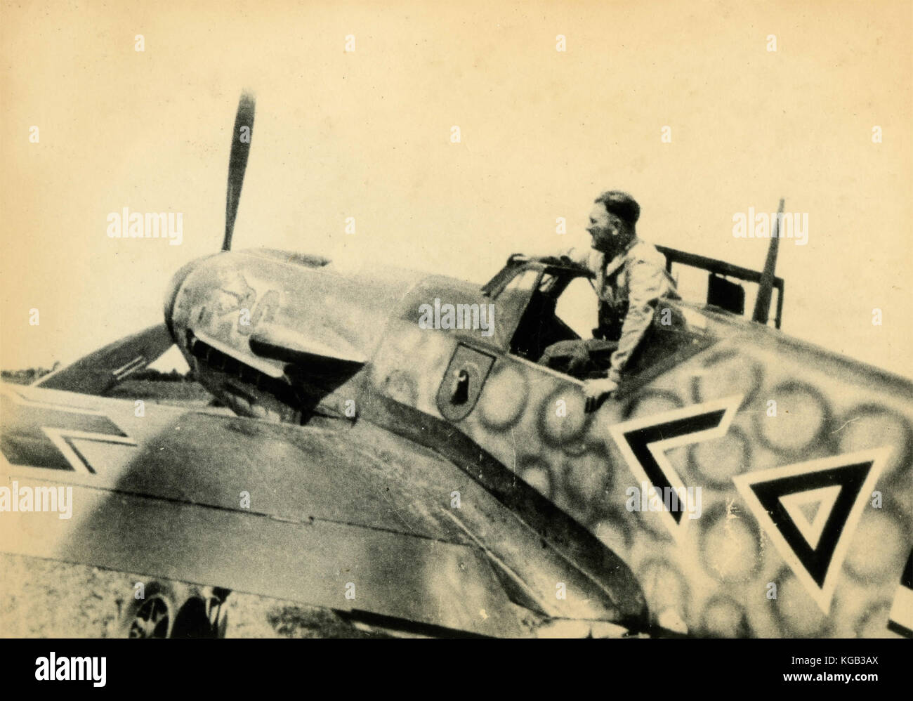 Adolf Hitler on a German aircraft of the II World War Stock Photo - Alamy