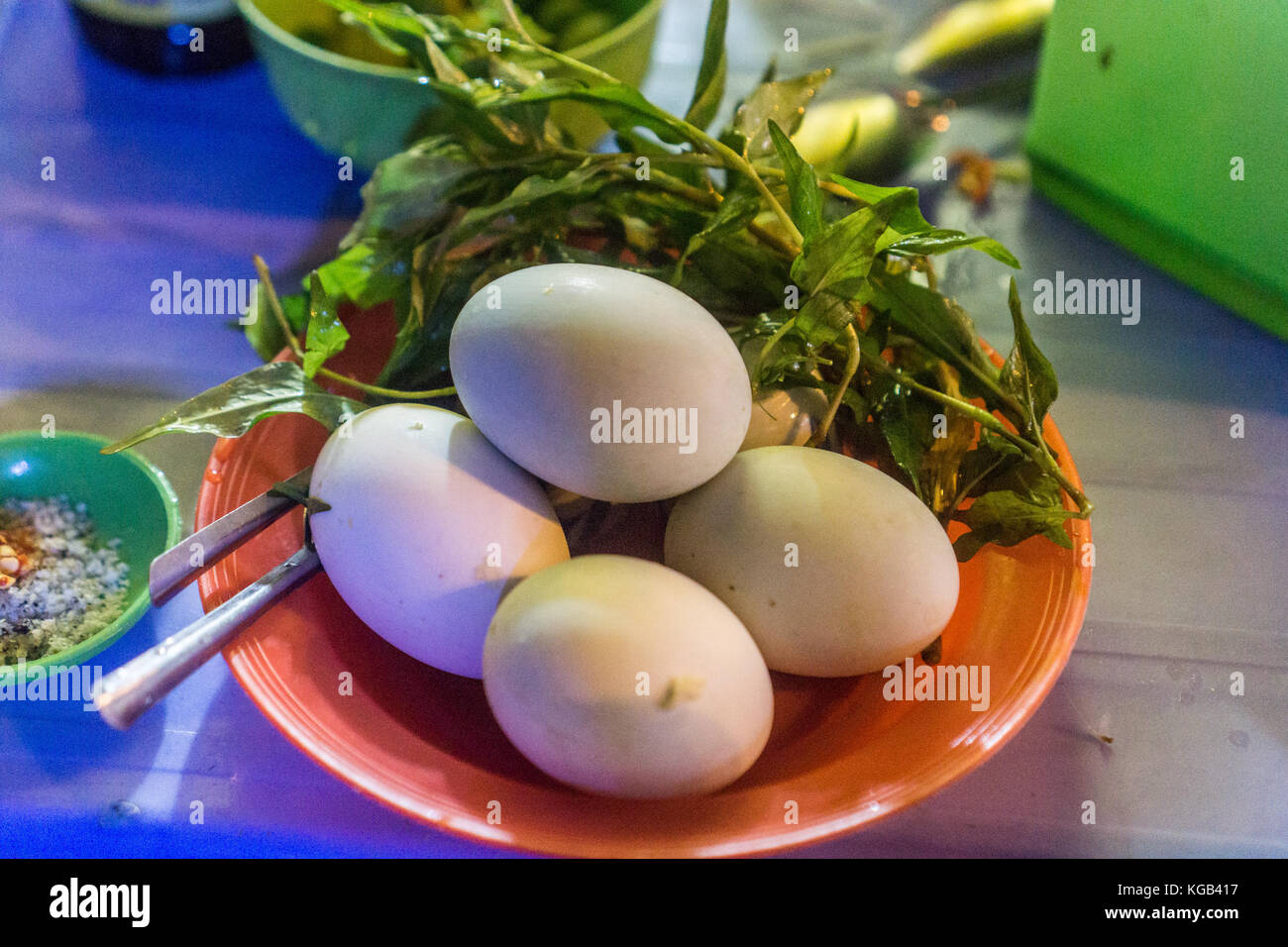 Eating Duck Fetus Stock Photo - Alamy