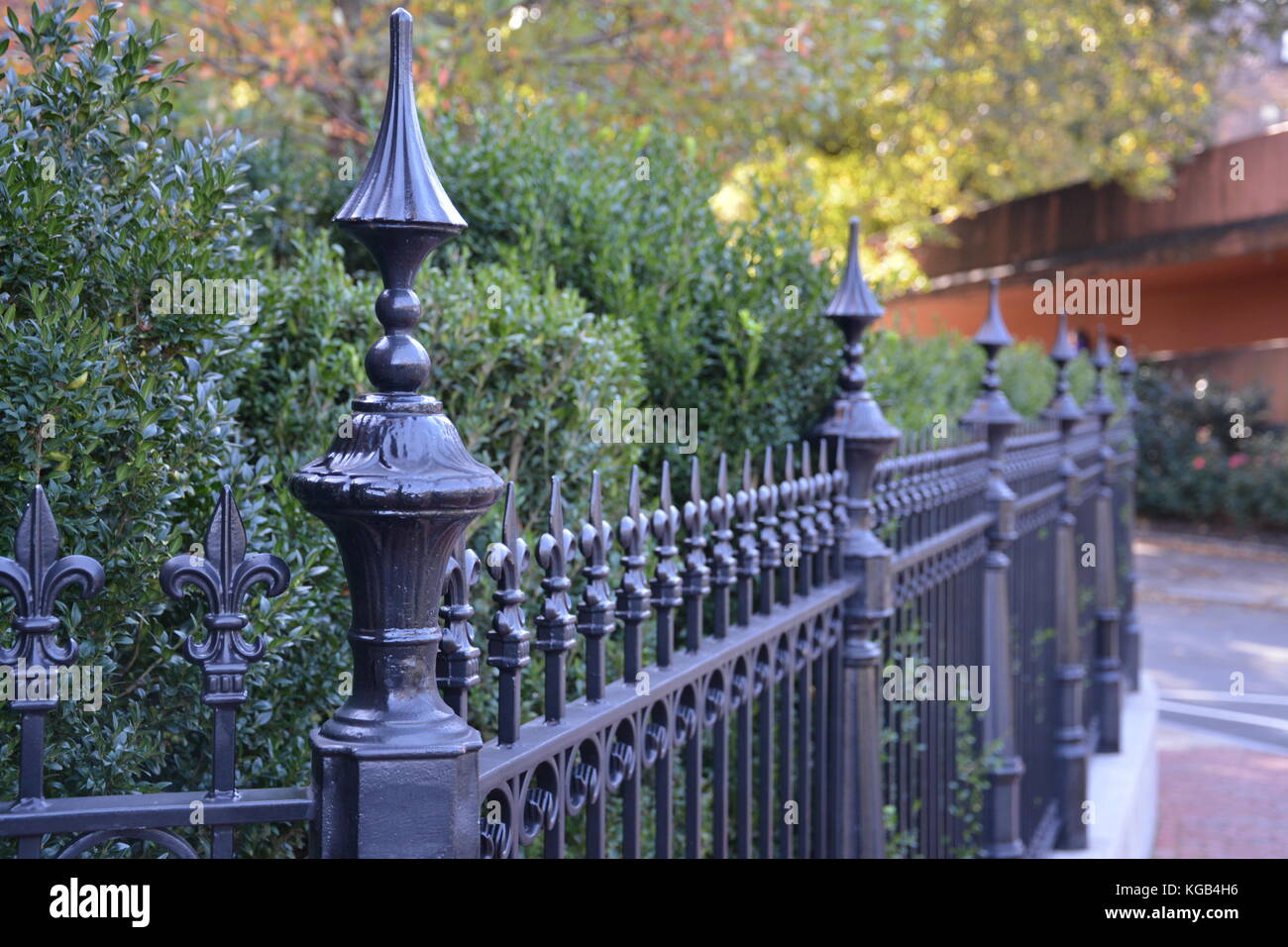 Boston beacon hill fence hi-res stock photography and images - Alamy