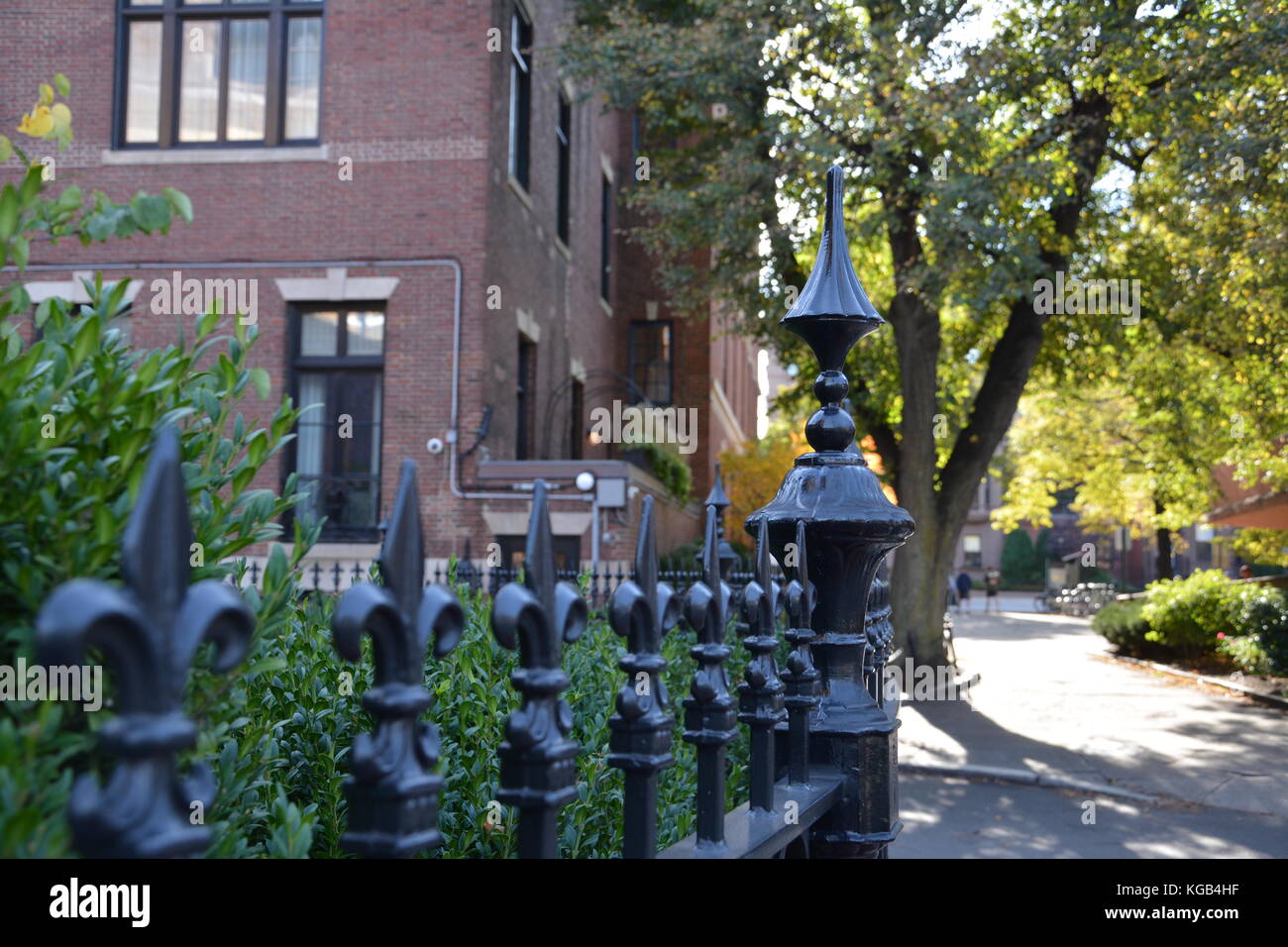 Boston beacon hill fence hi-res stock photography and images - Alamy