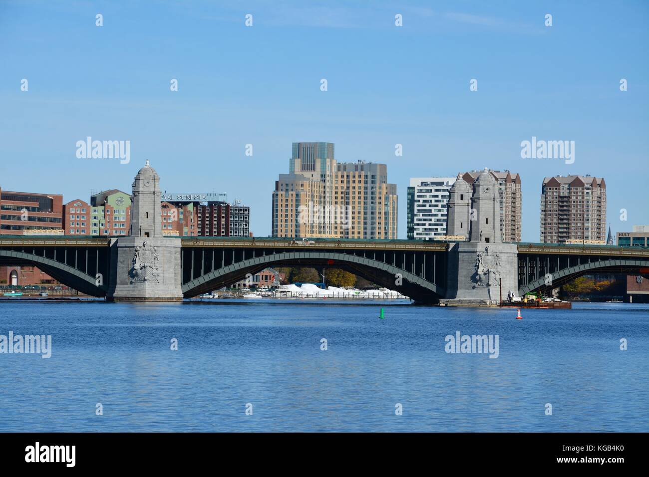 Sights around the Charles River in Boston, Massachusetts. Longfellow ...