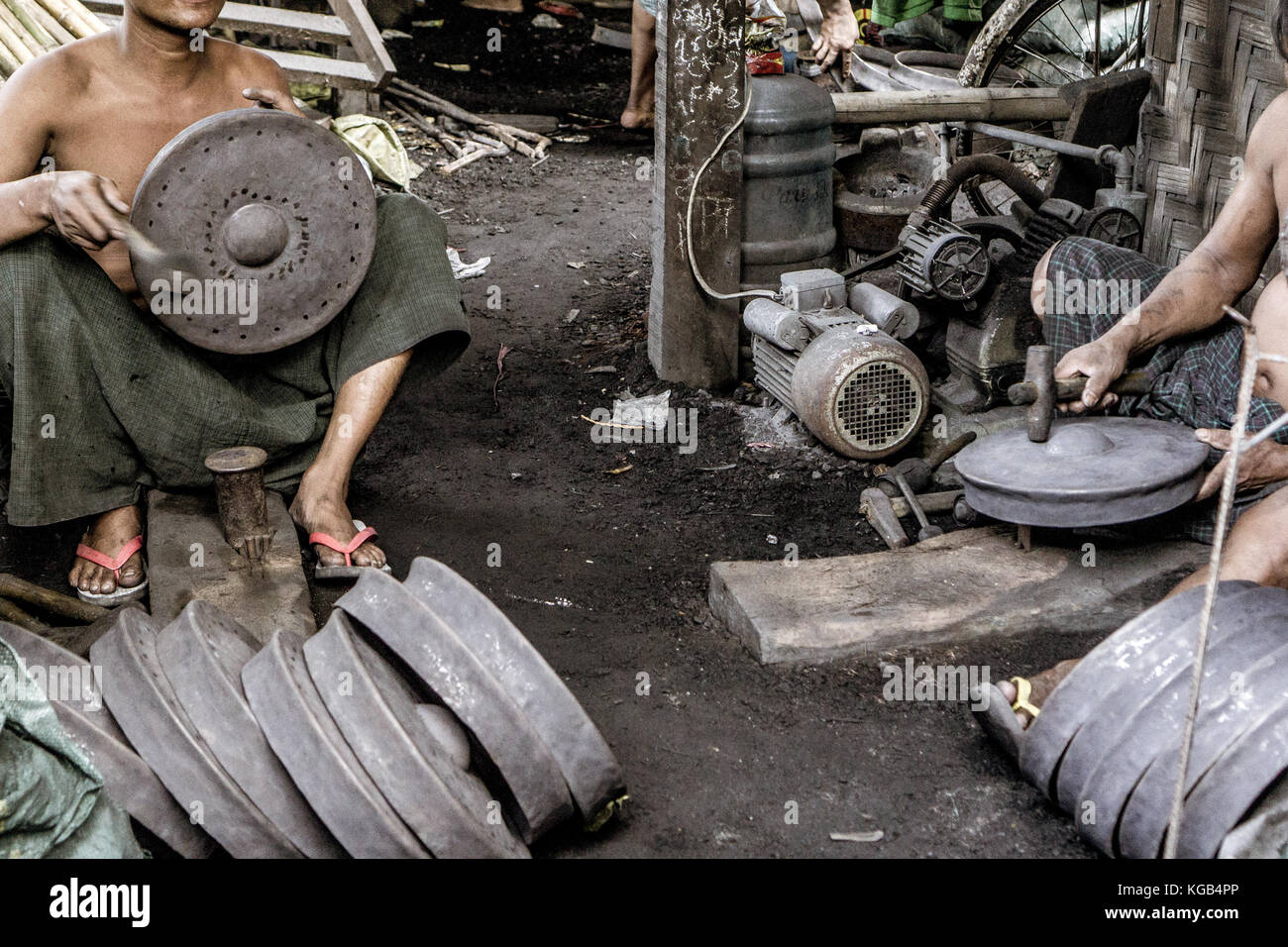 Mandalay, Myanmar - Gong making worksho (#1) where we bought our gong ...