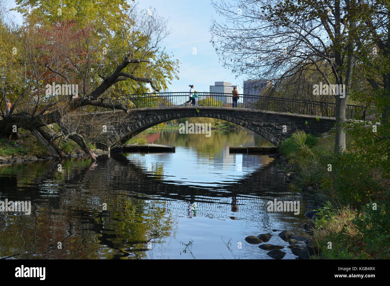Fall Foliage along the Charles River Esplanade in Boston's Back Bay ...