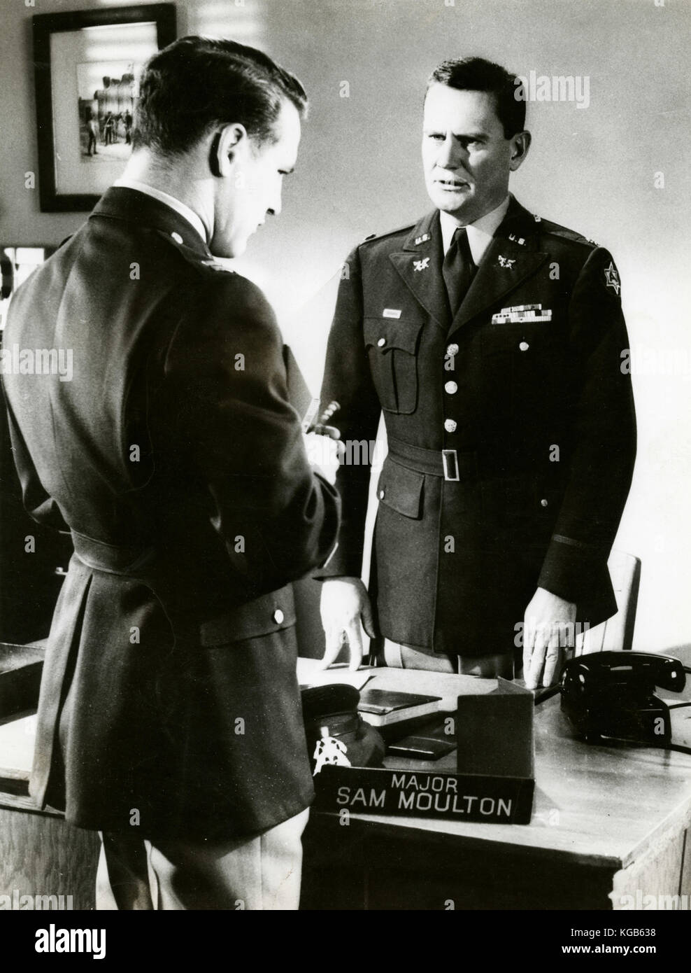 Actors Wendell Corey and Paul Newman in the movie The Rack, 1956 Stock ...