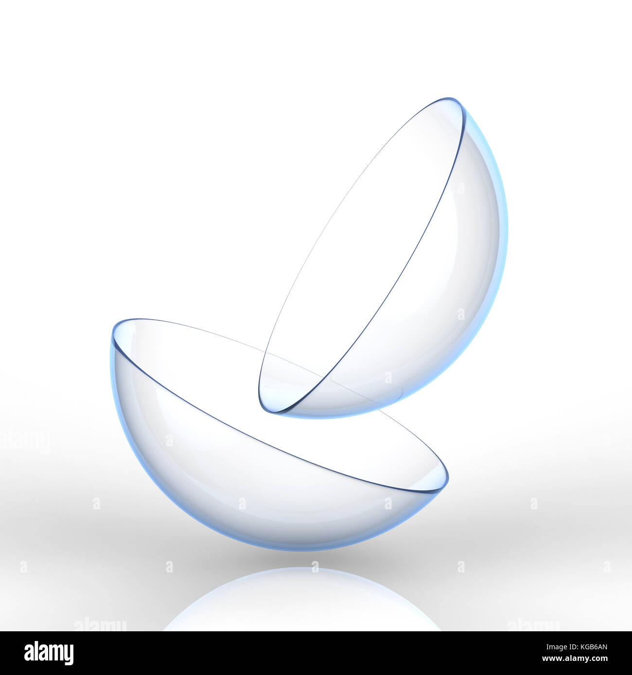 3d rendering contact lens on white background Stock Photo - Alamy