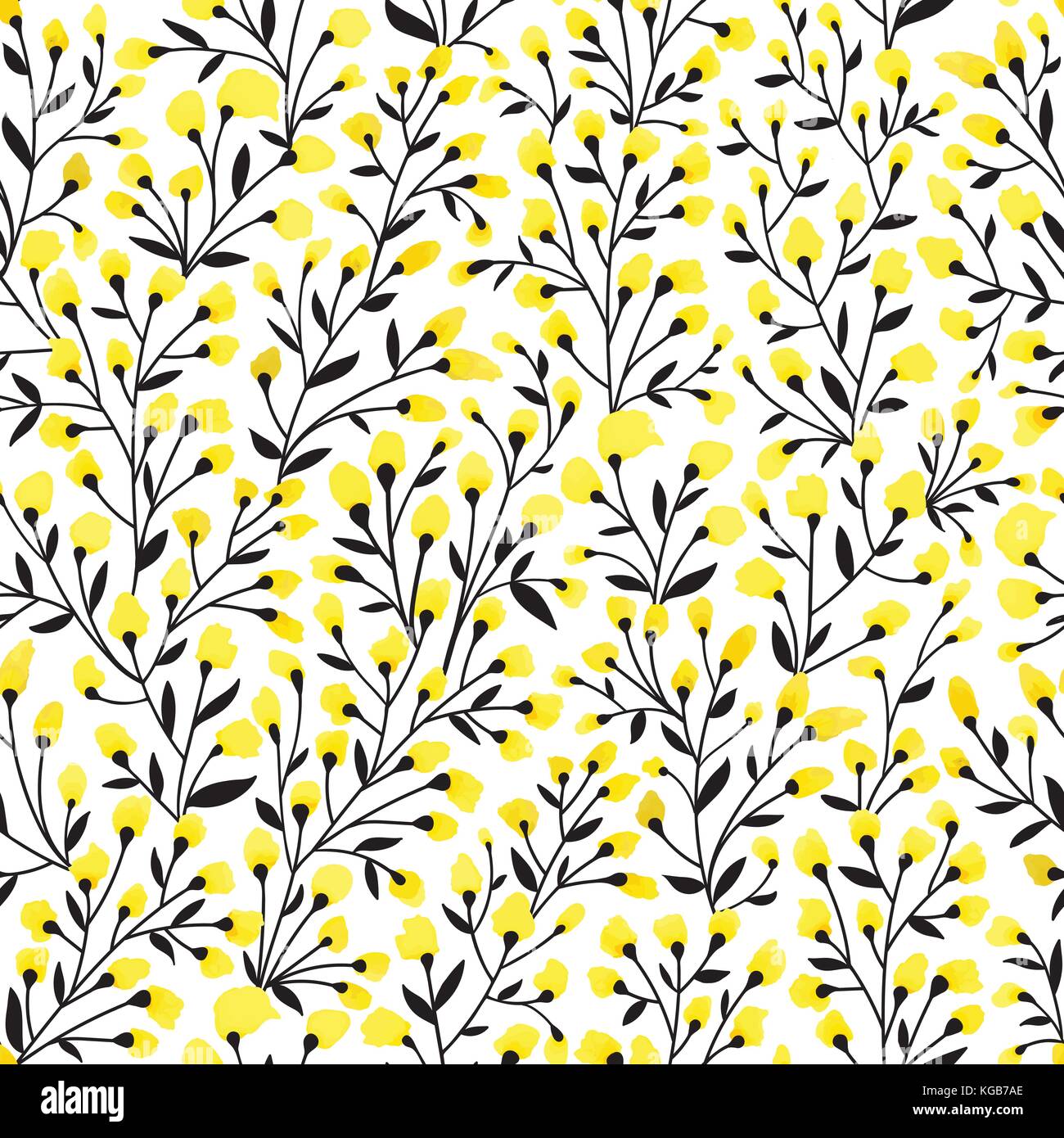 Yellow floral pattern Stock Vector Image & Art - Alamy