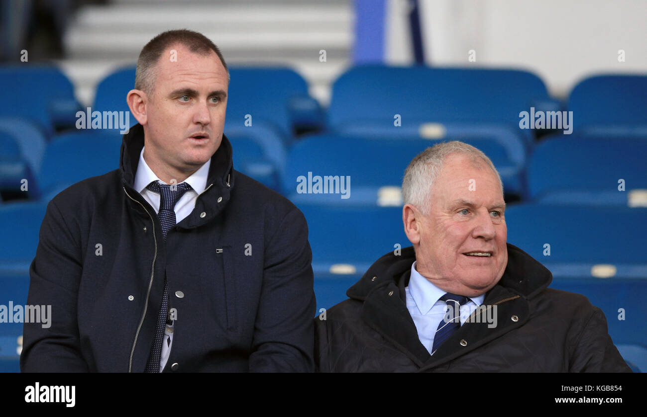 Joe Royle (right) and Everton academy coach Francis Jeffers during the ...