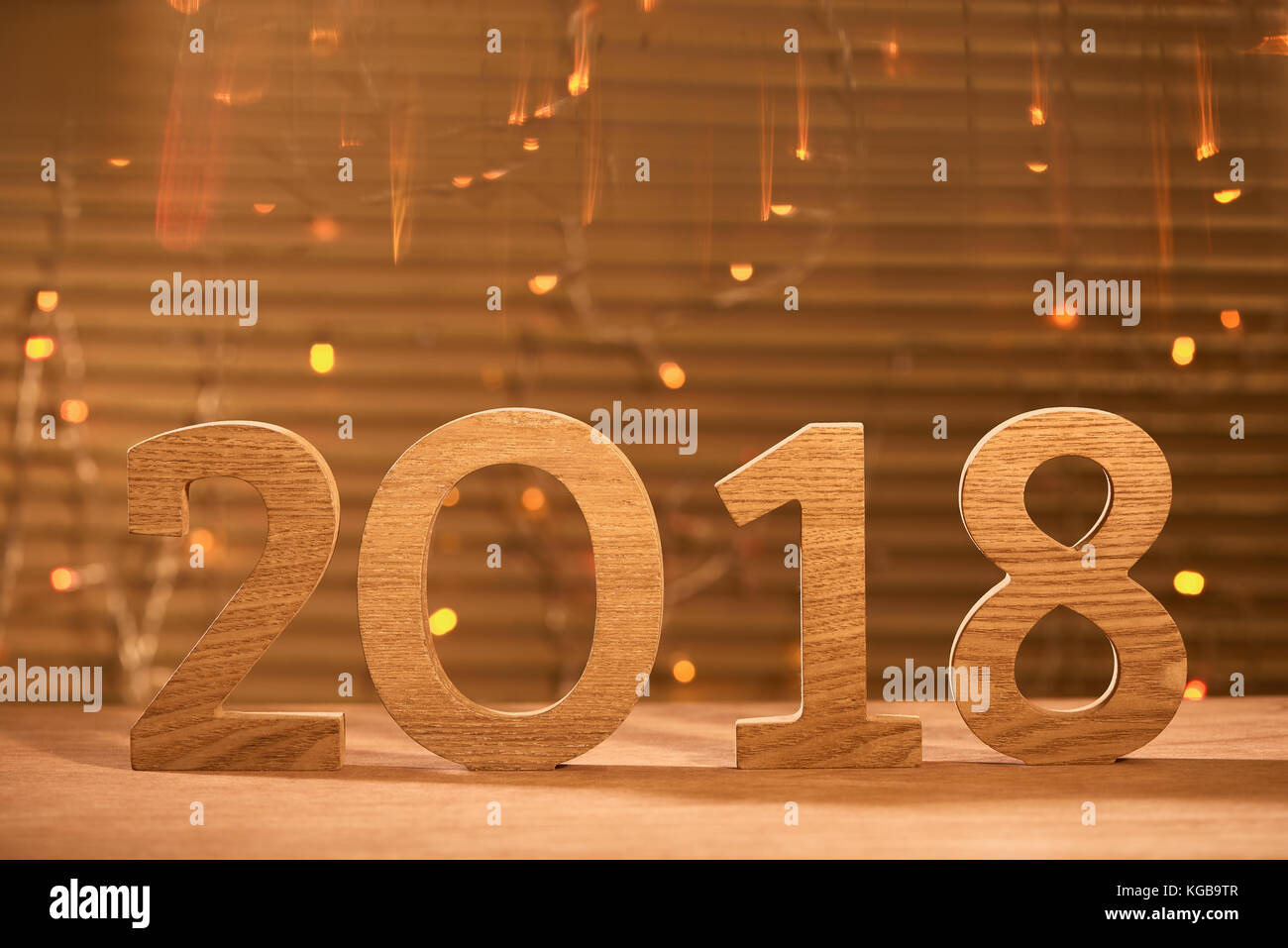 New year decoration. Close up on 2018 Stock Photo - Alamy