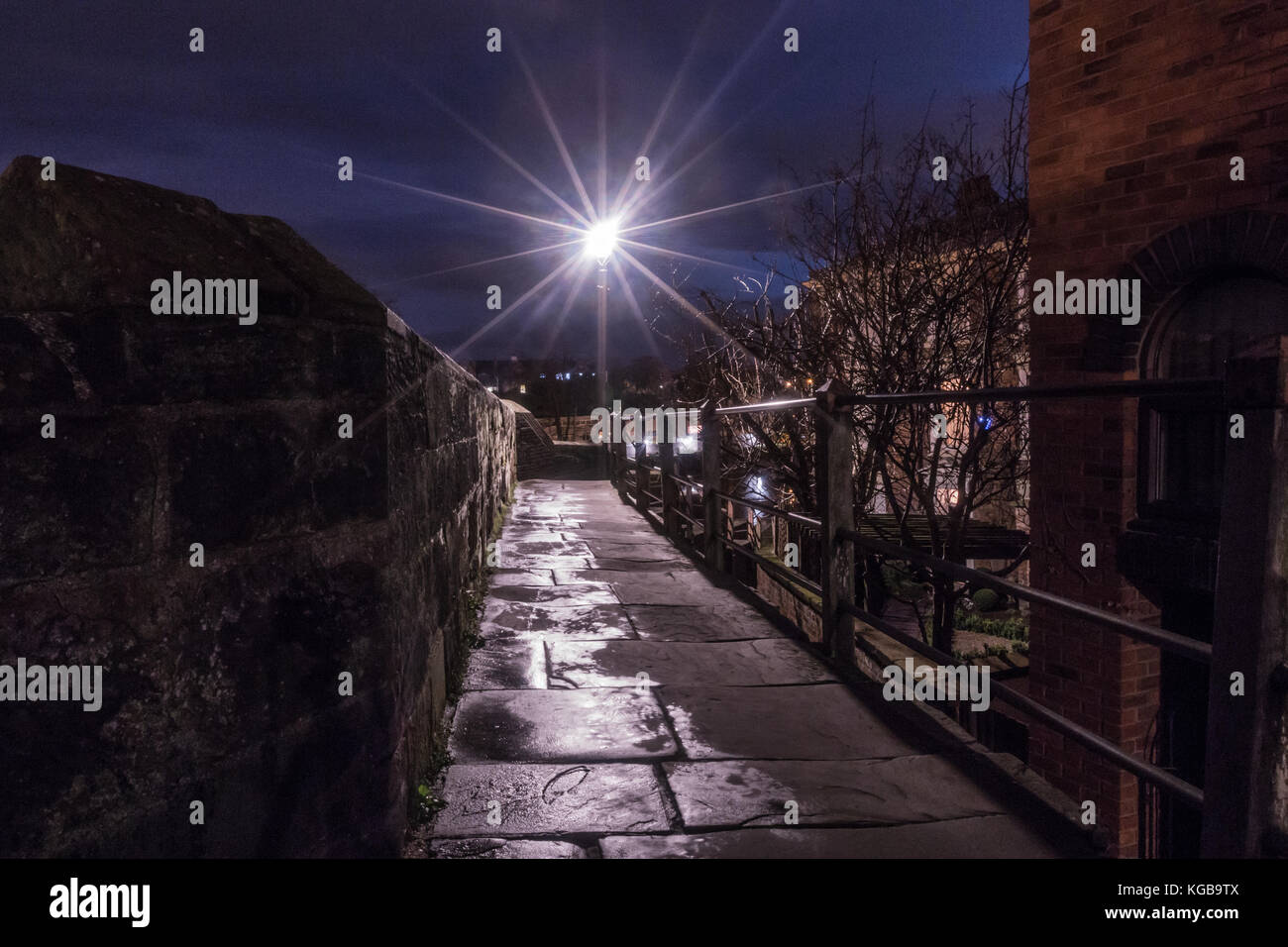 Roman walls by night Stock Photo - Alamy