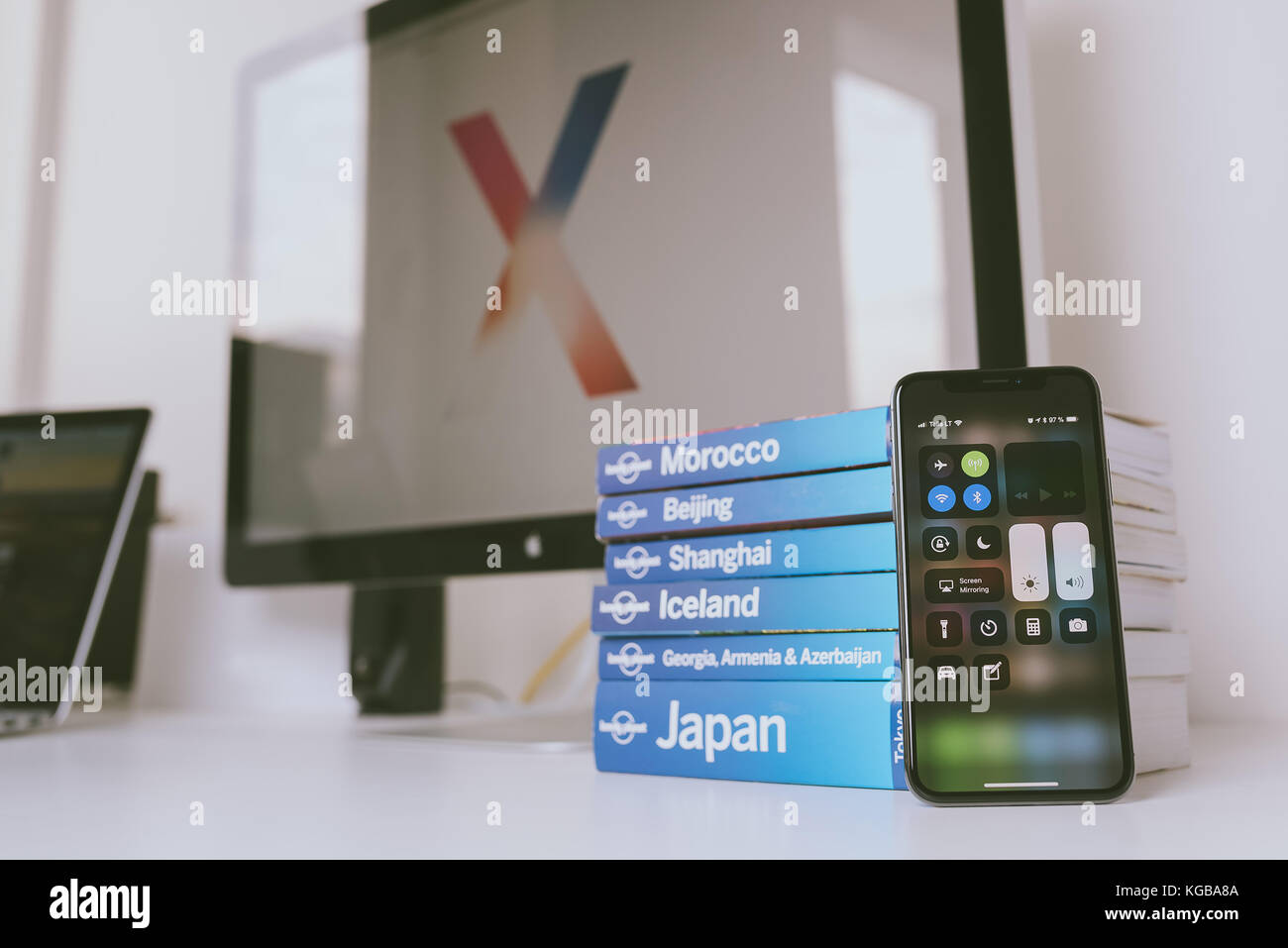 KAUNAS, LITHUANIA - NOVEMBER 05, 2017: New Apple Iphone X flagship ...