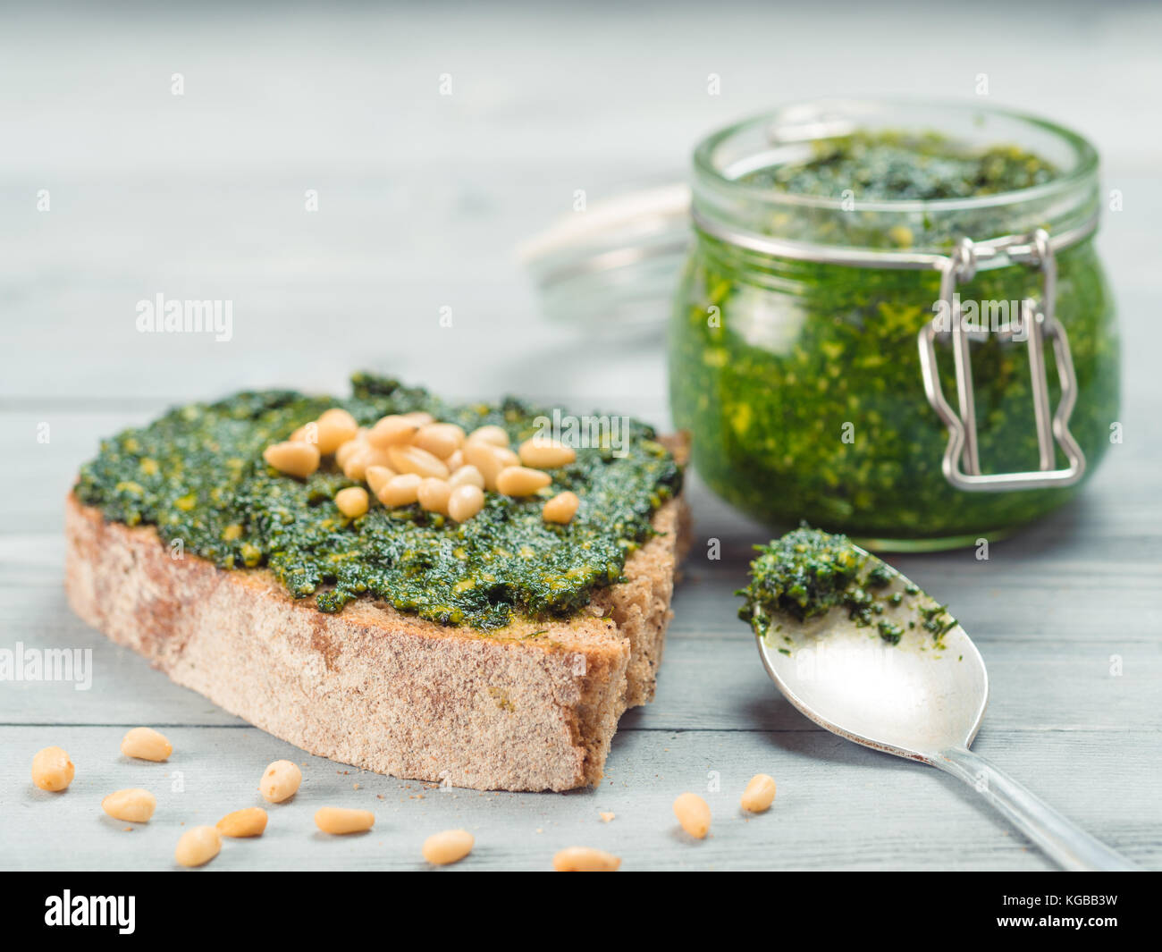 Fresh basil herb bread hi-res stock photography and images - Alamy
