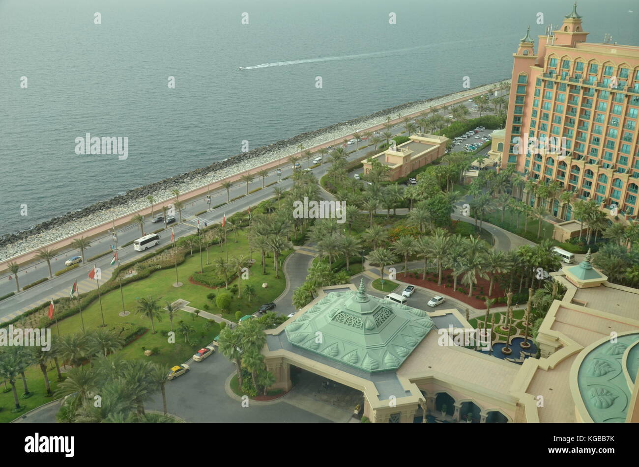Awesome sea view from balcony at Atlantis The Palm, Dubai Stock Photo ...