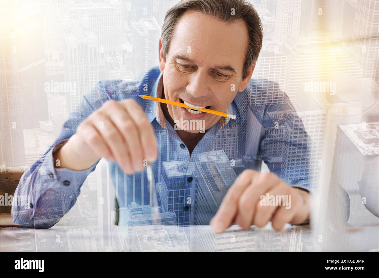 Man using compasses hi-res stock photography and images - Alamy
