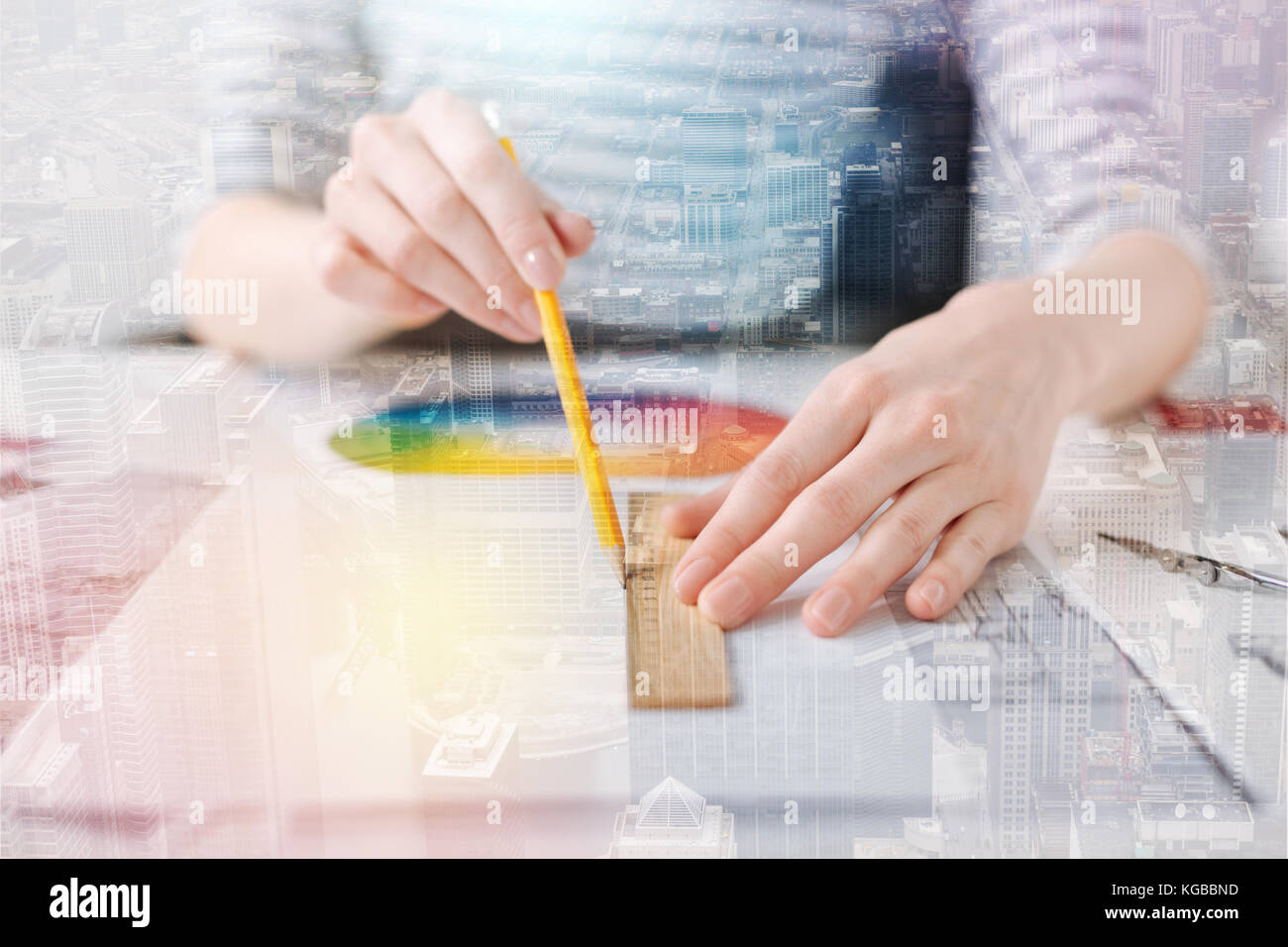 Desk ruler woman hi-res stock photography and images - Alamy