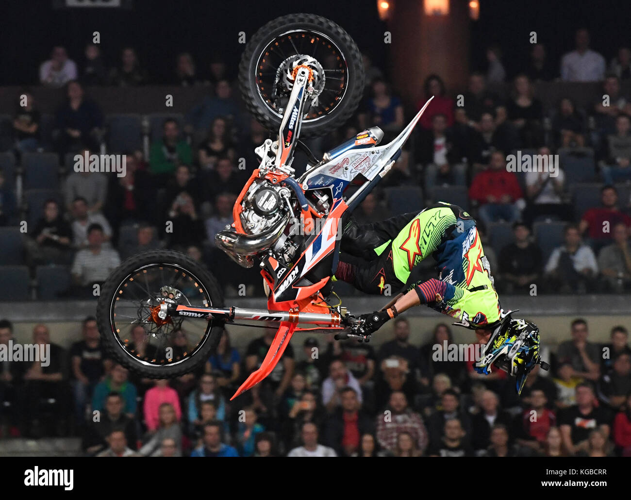 Prague, Czech Republic. 04th Nov, 2017. Czech FMX rider Petr Pilat in ...