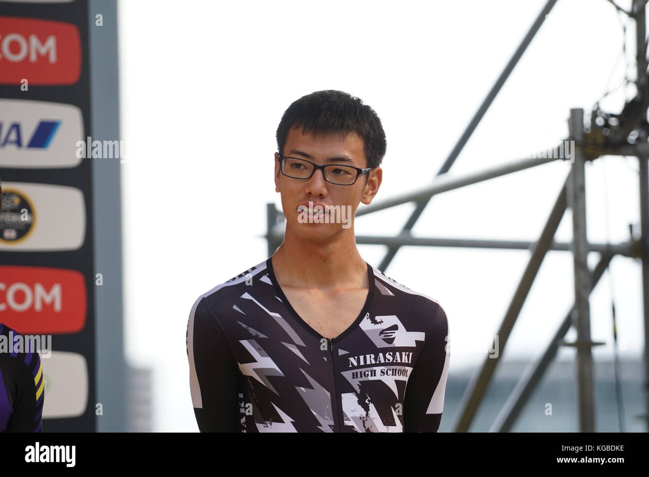 Tetsuo Yamamoto appears on stage before the 2017 Le Tour de France ...