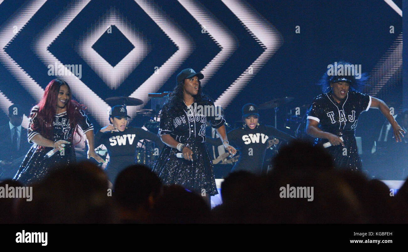 Las Vegas, Nevada, USA. 6th Nov, 2017. Music group SWV the 2017 Lady of ...