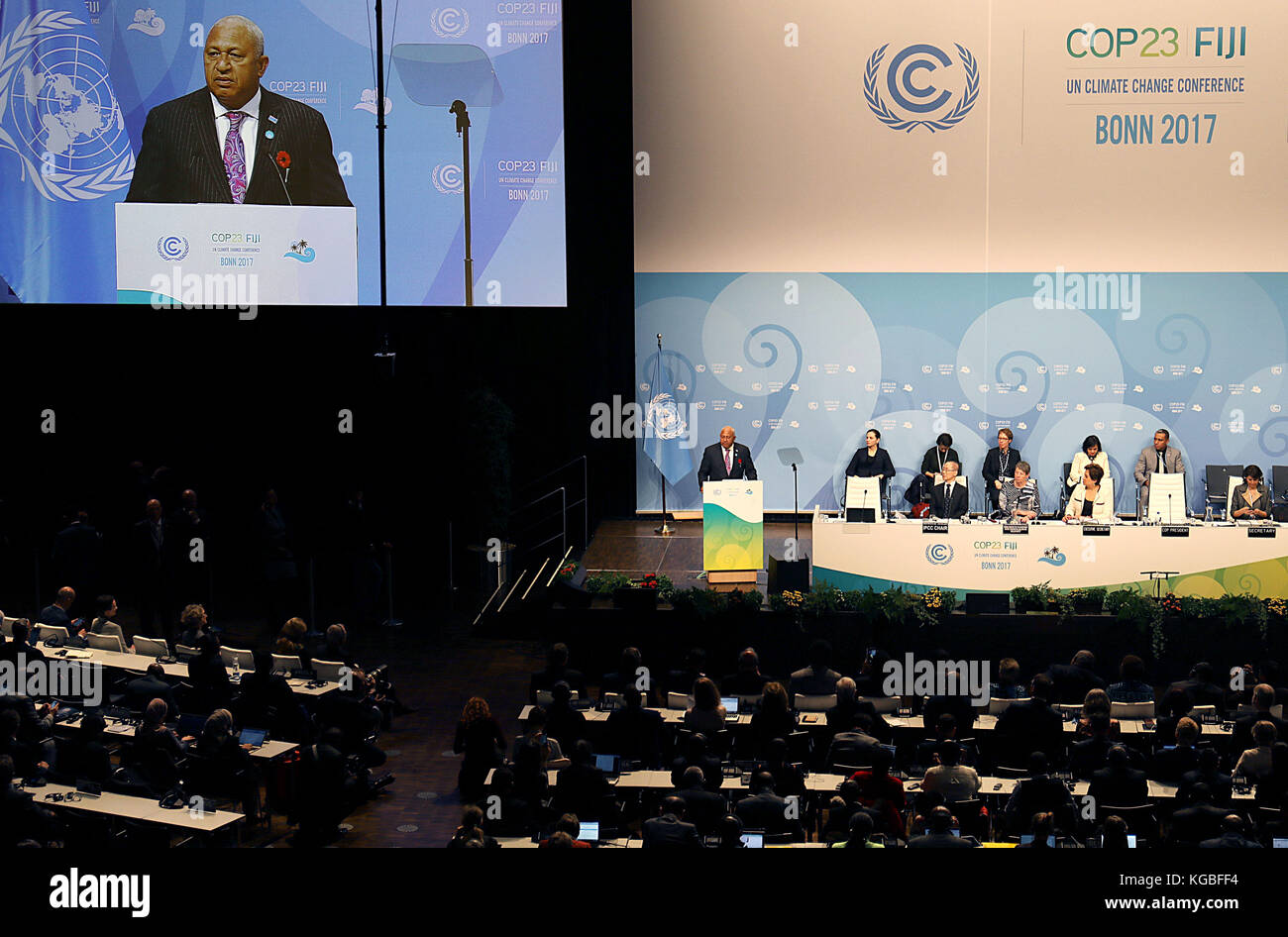 Bonn, Germany. 6th Nov, 2017. The COP23 president and prime minister of ...