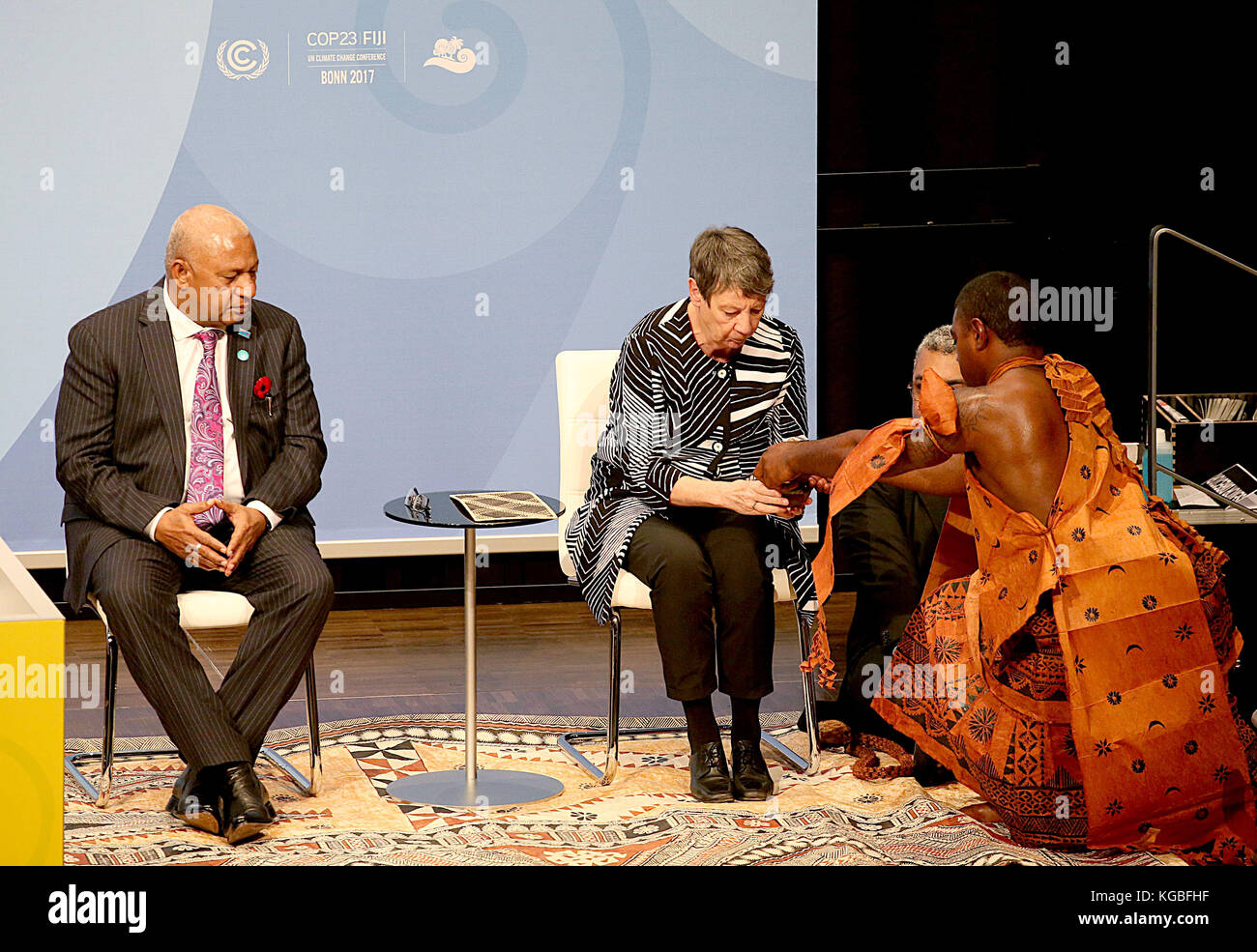 Bonn, Germany. 6th Nov, 2017. The COP23 president and prime minister of ...