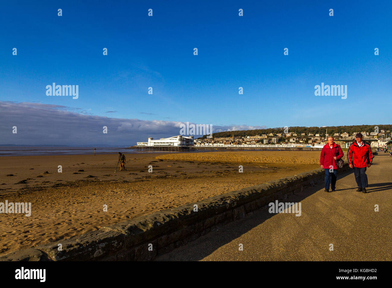 Weston super mare promenade seafront somerset england hi-res stock ...
