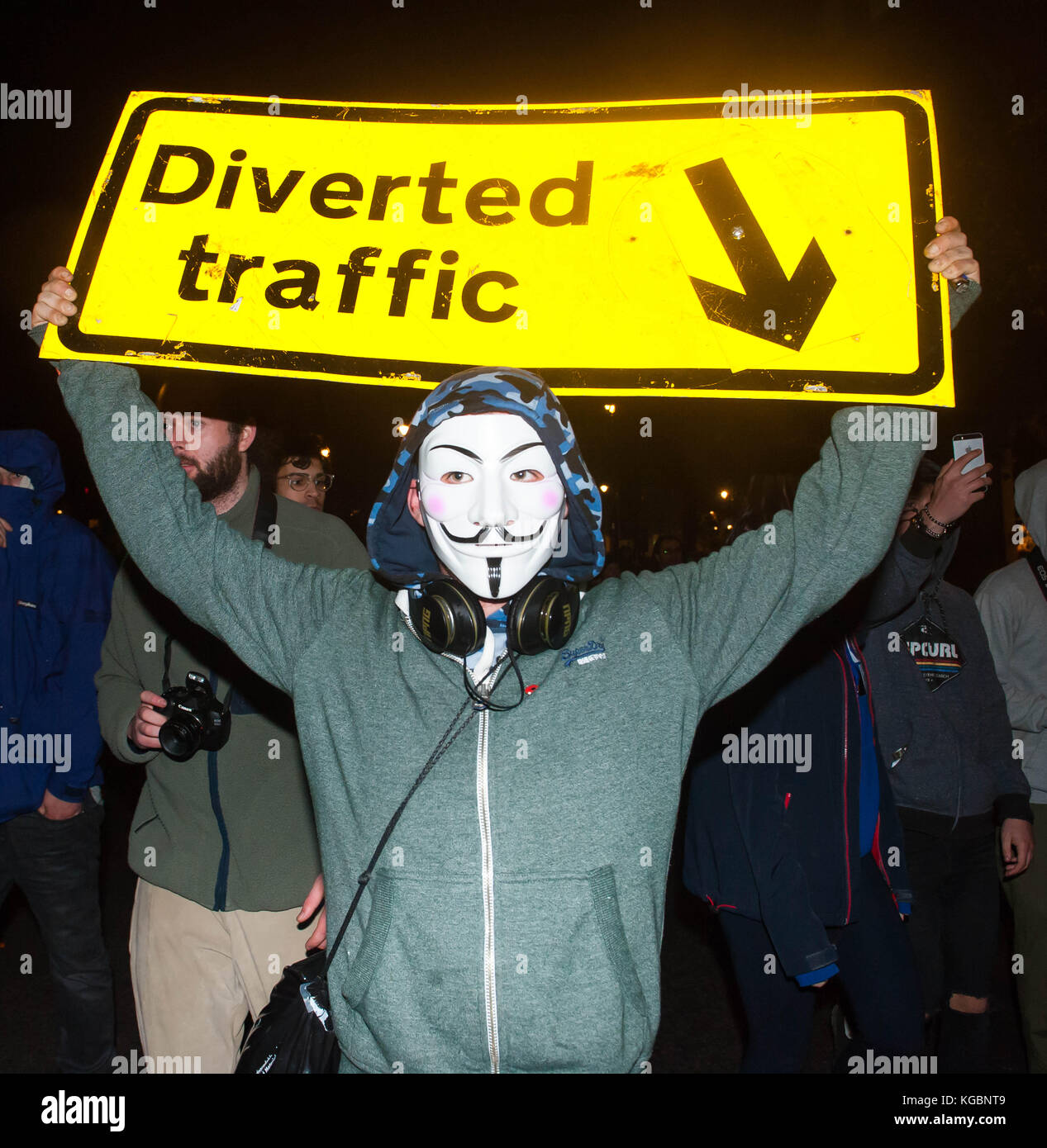 London, United Kingdom. 5th Nov, 2017. Anonymous-inspired activists are ...