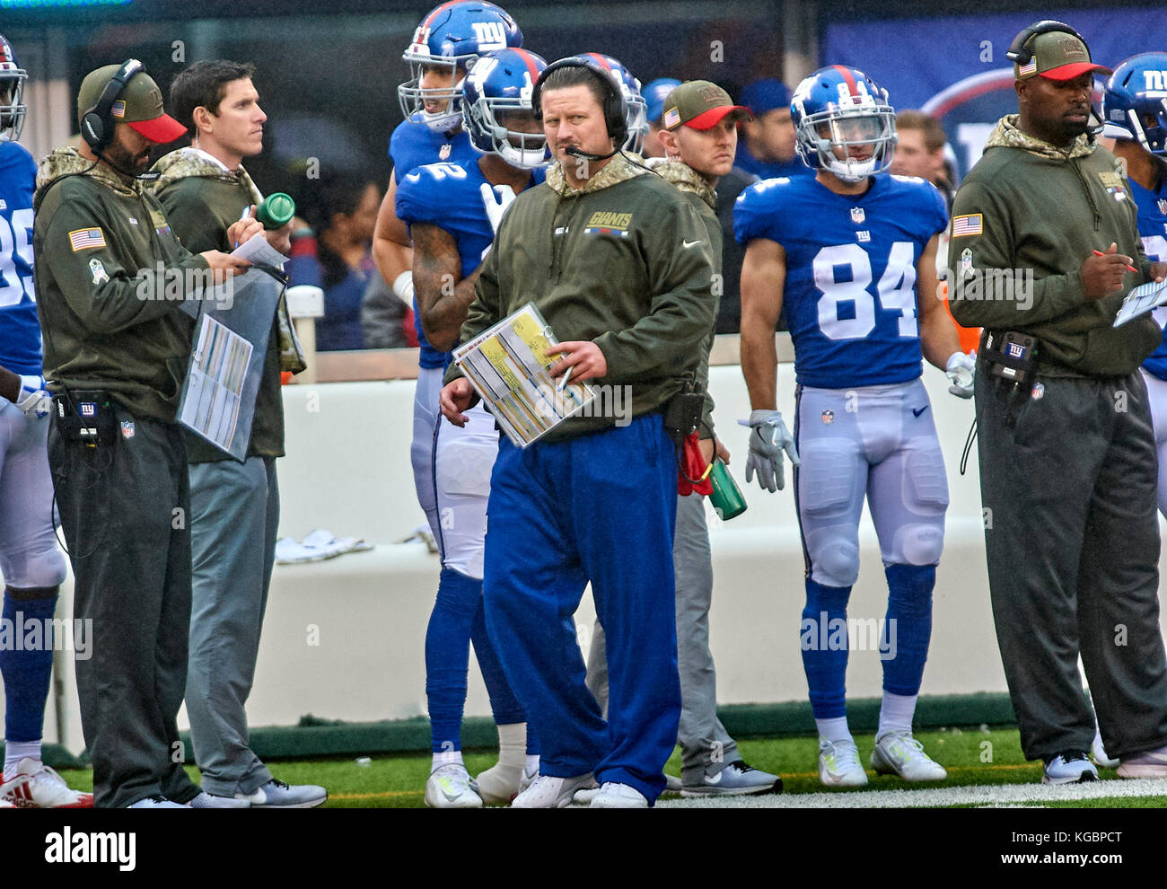 East Rutherford, New Jersey, USA. 6th Nov, 2017. Giants' head coach Ben ...