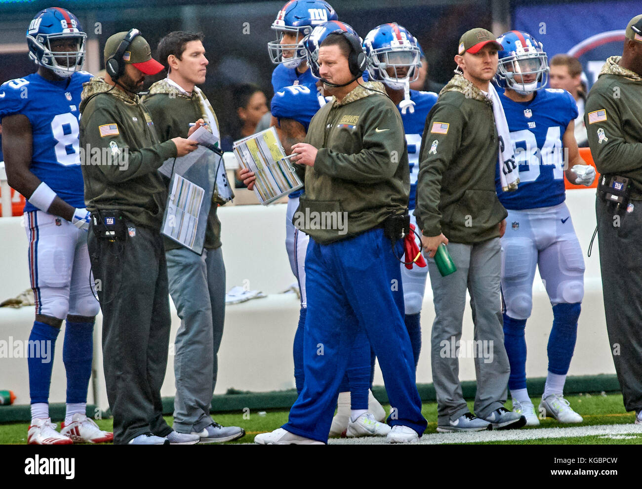East Rutherford, New Jersey, USA. 6th Nov, 2017. Giants' head coach Ben ...