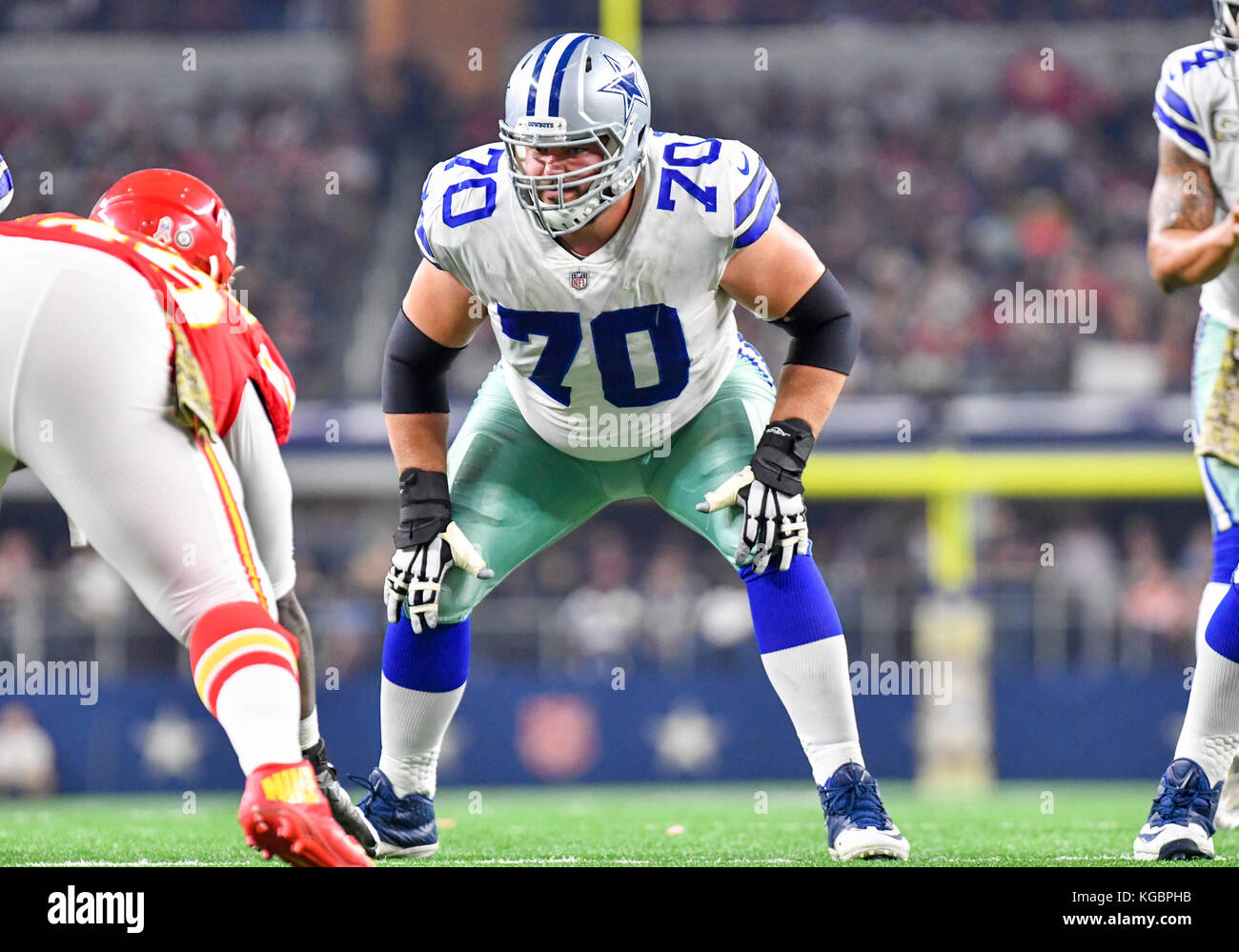 November 05, 2017: Dallas Cowboys offensive guard Zack Martin #70 ...