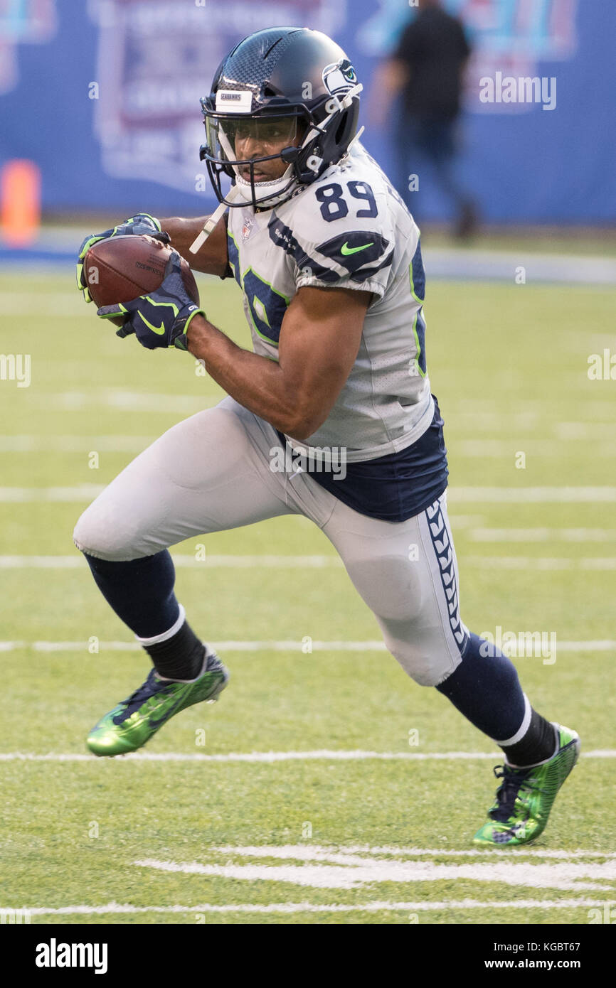 East Rutherford, New Jersey, USA. 22nd Oct, 2017. Seattle Seahawks wide ...