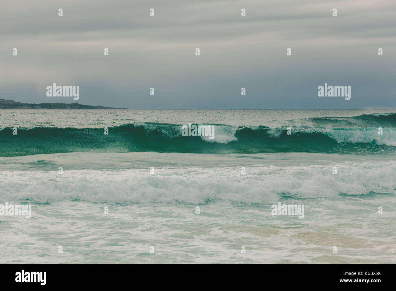 Breaking beautiful ocean wave - minimalist landscape, nothing but ocean ...