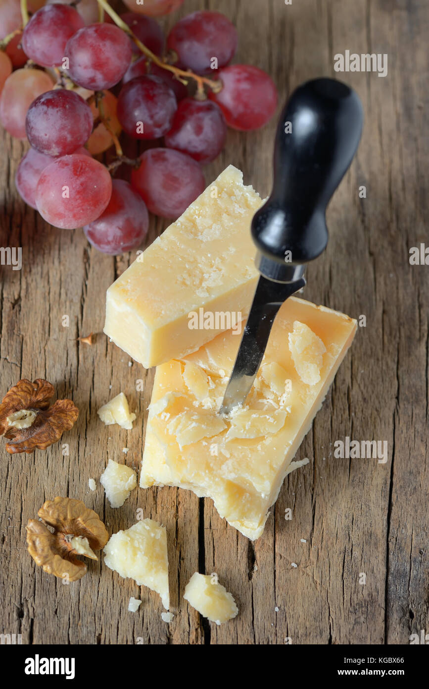 Grana padano- Chunk of parmesan cheese Stock Photo - Alamy