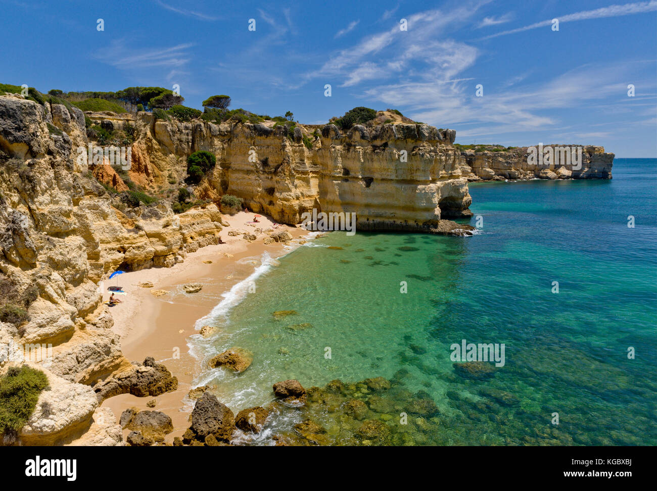 small cove near Albufeira, Portugal Stock Photo - Alamy