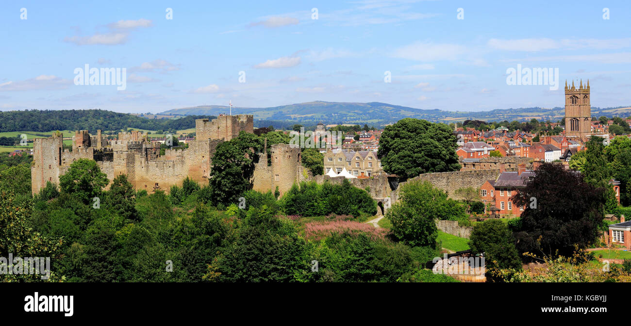 Ludlow Castle and St. Laurence's church Ludlow, Shropshire, England ...