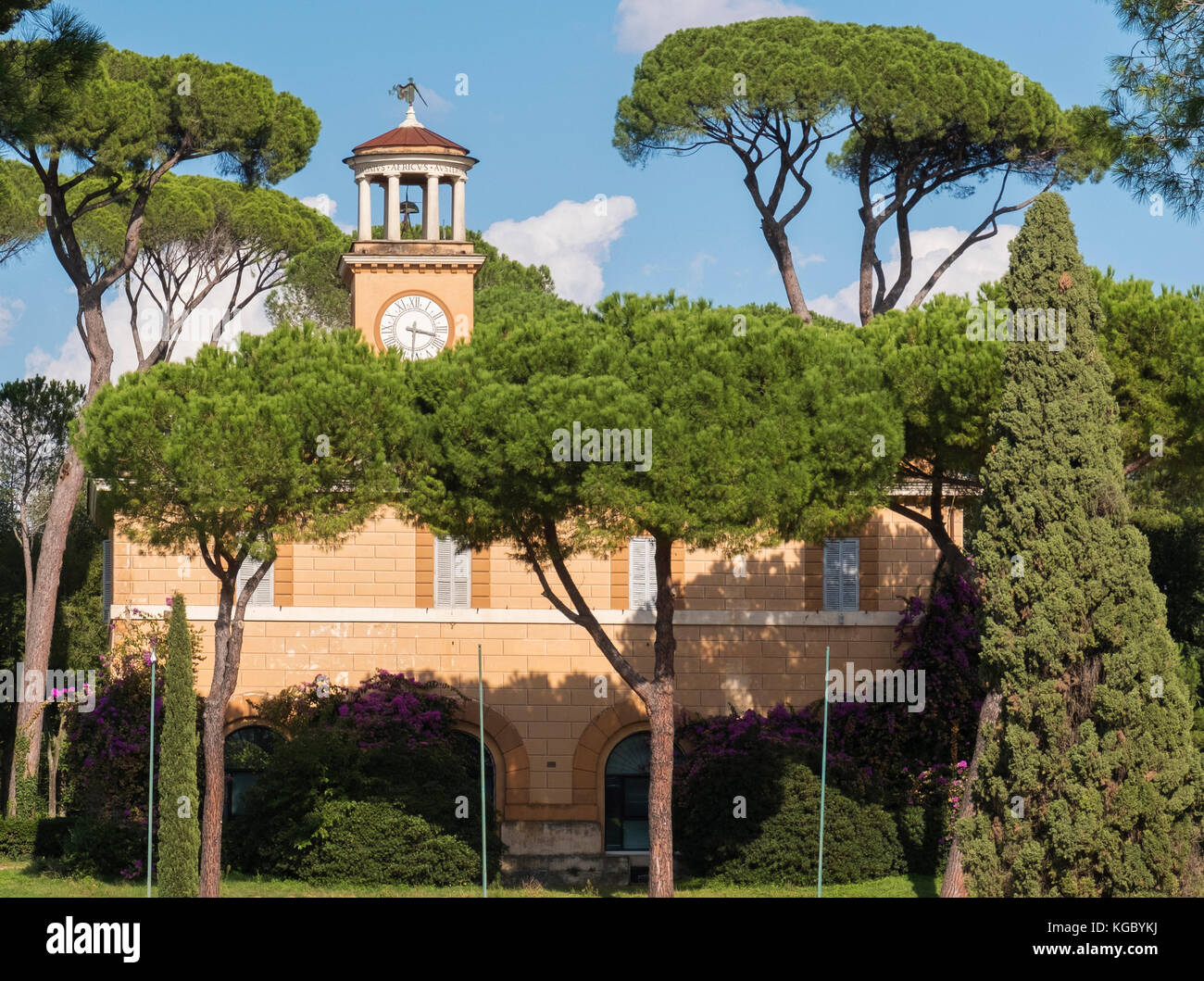 The Clock Building in Piazza di Siena, Villa Borghese Gardens, Rome ...