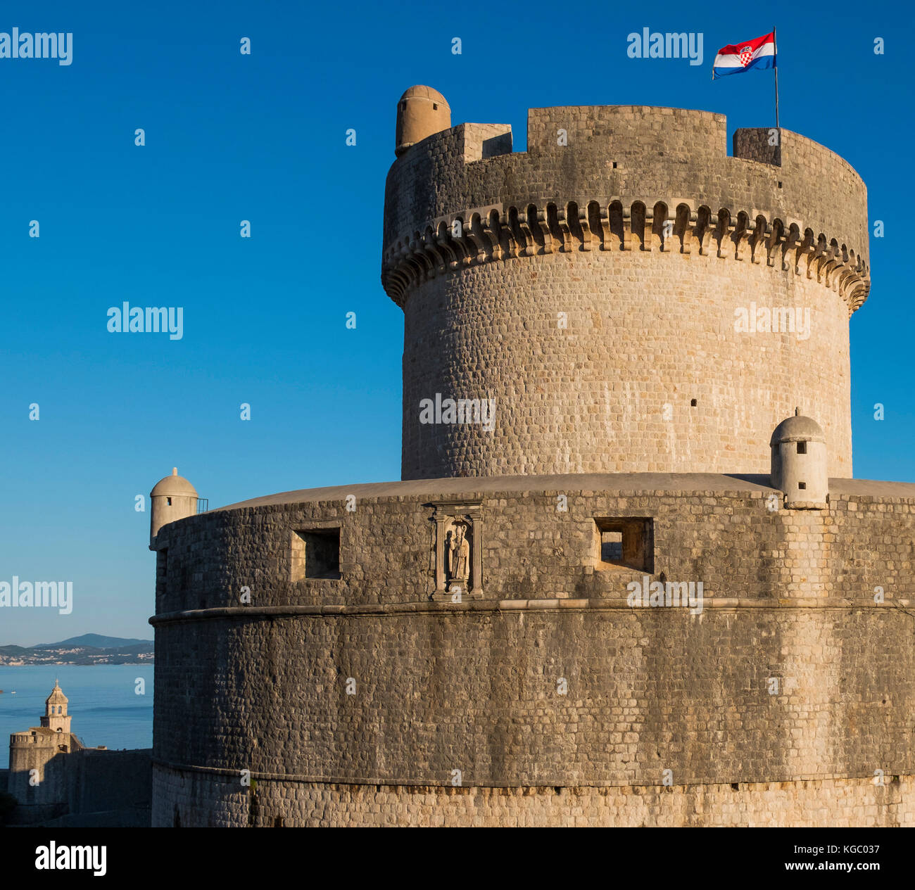 The highest point on the walls of Dubrovnik, Minceta Tower. Dubrovnik ...