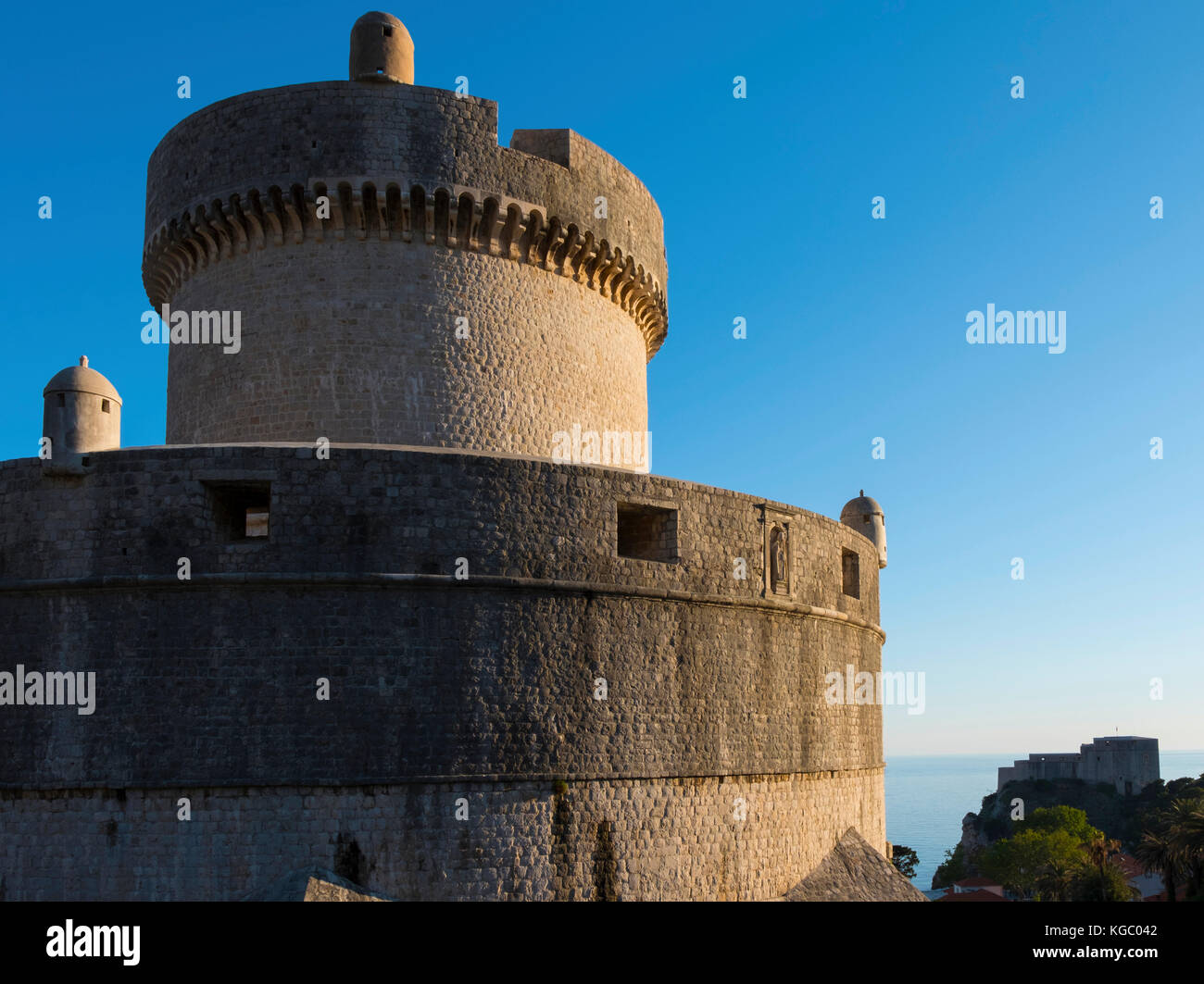 The highest point on the walls of Dubrovnik, Minceta Tower. Dubrovnik ...