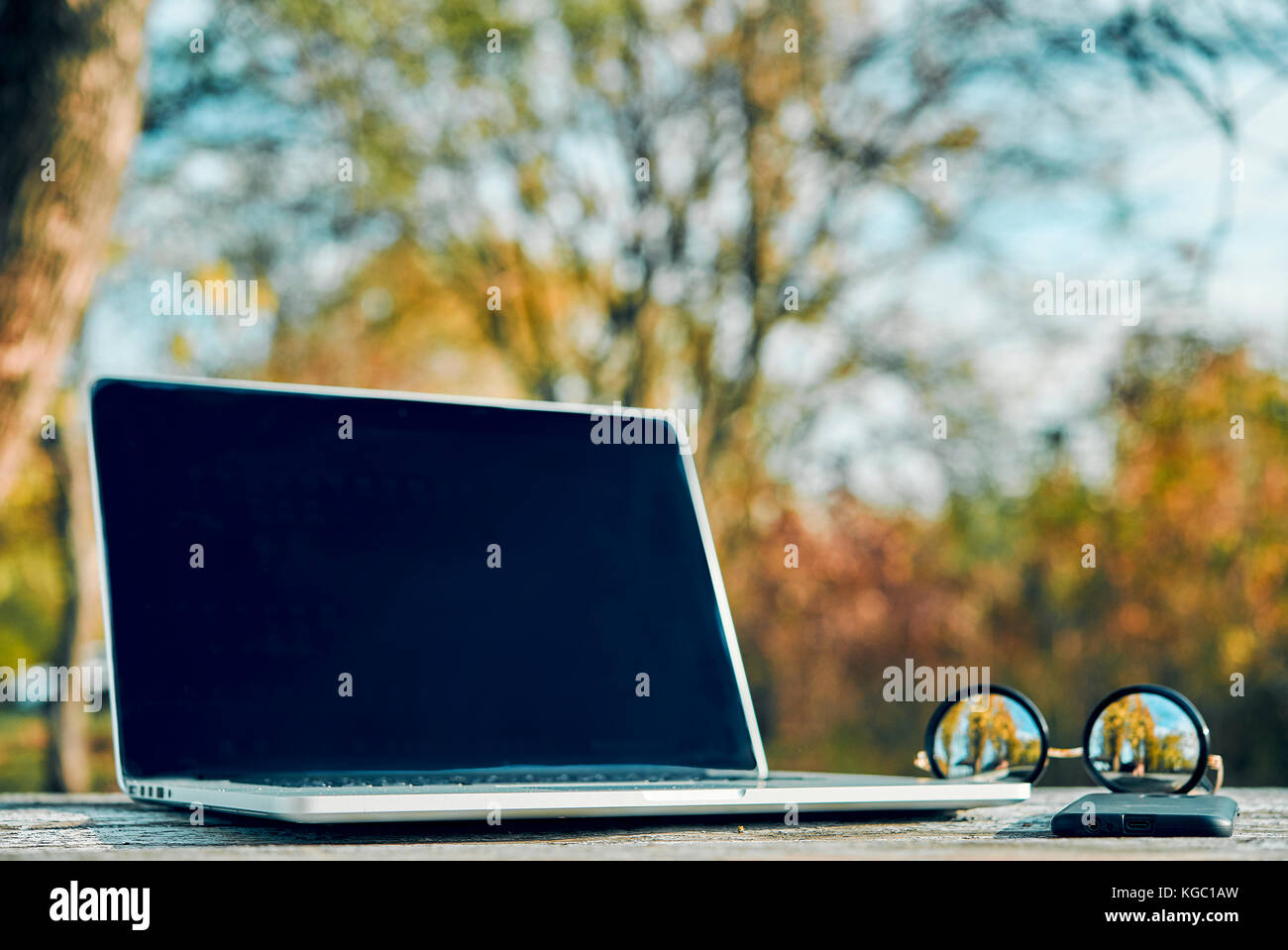 Laptop and nature hi-res stock photography and images - Alamy