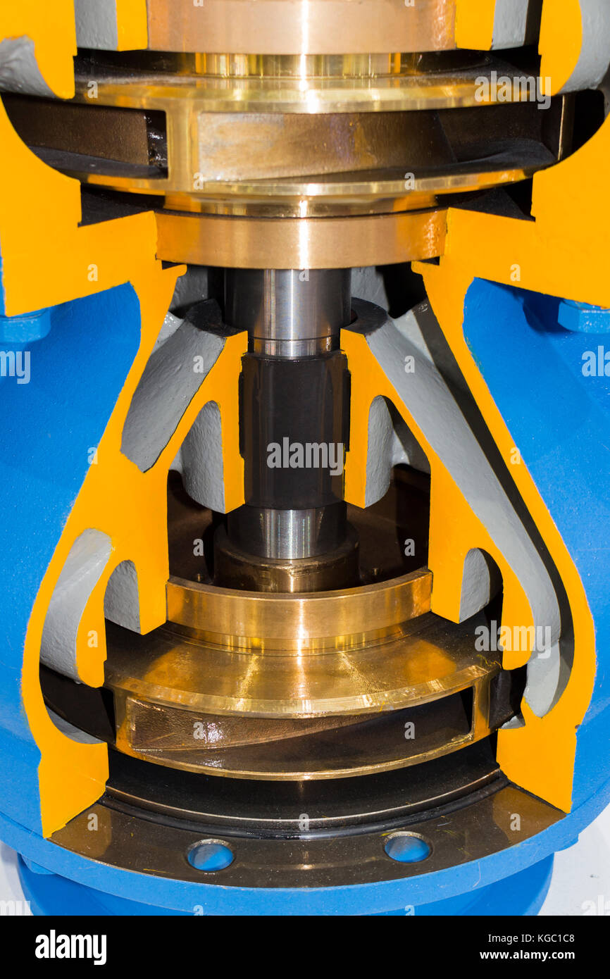 Cross Section of pump for heavy duty equipment Stock Photo - Alamy