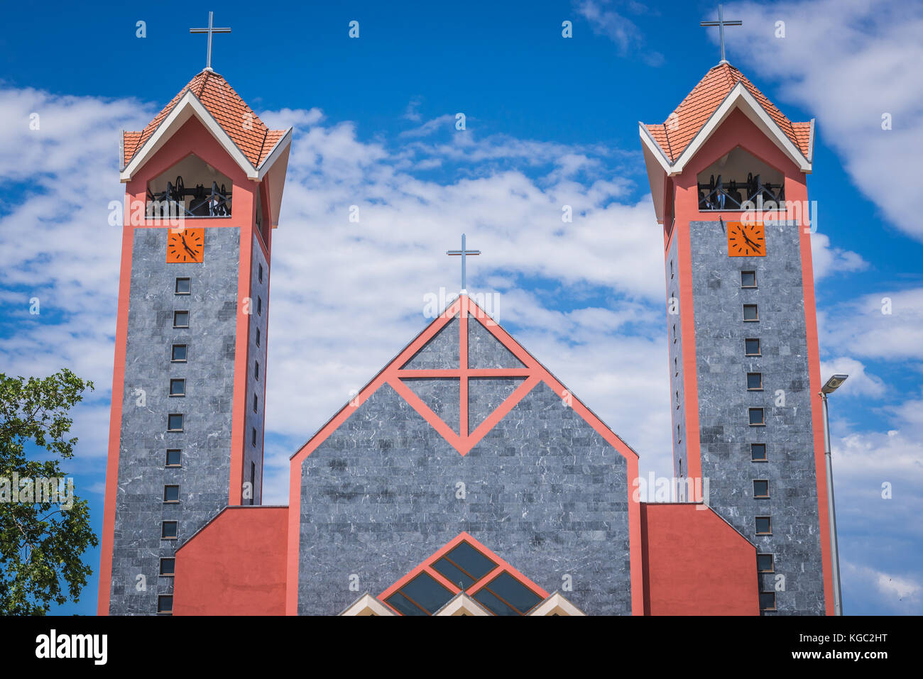 Modern Roman Catholic church in Bar coastal town in southern Montenegro ...