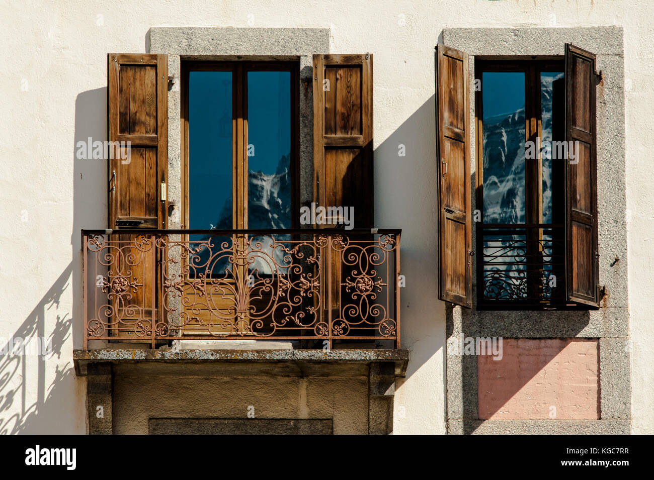 Old wrought iron balcony railing hi-res stock photography and images ...