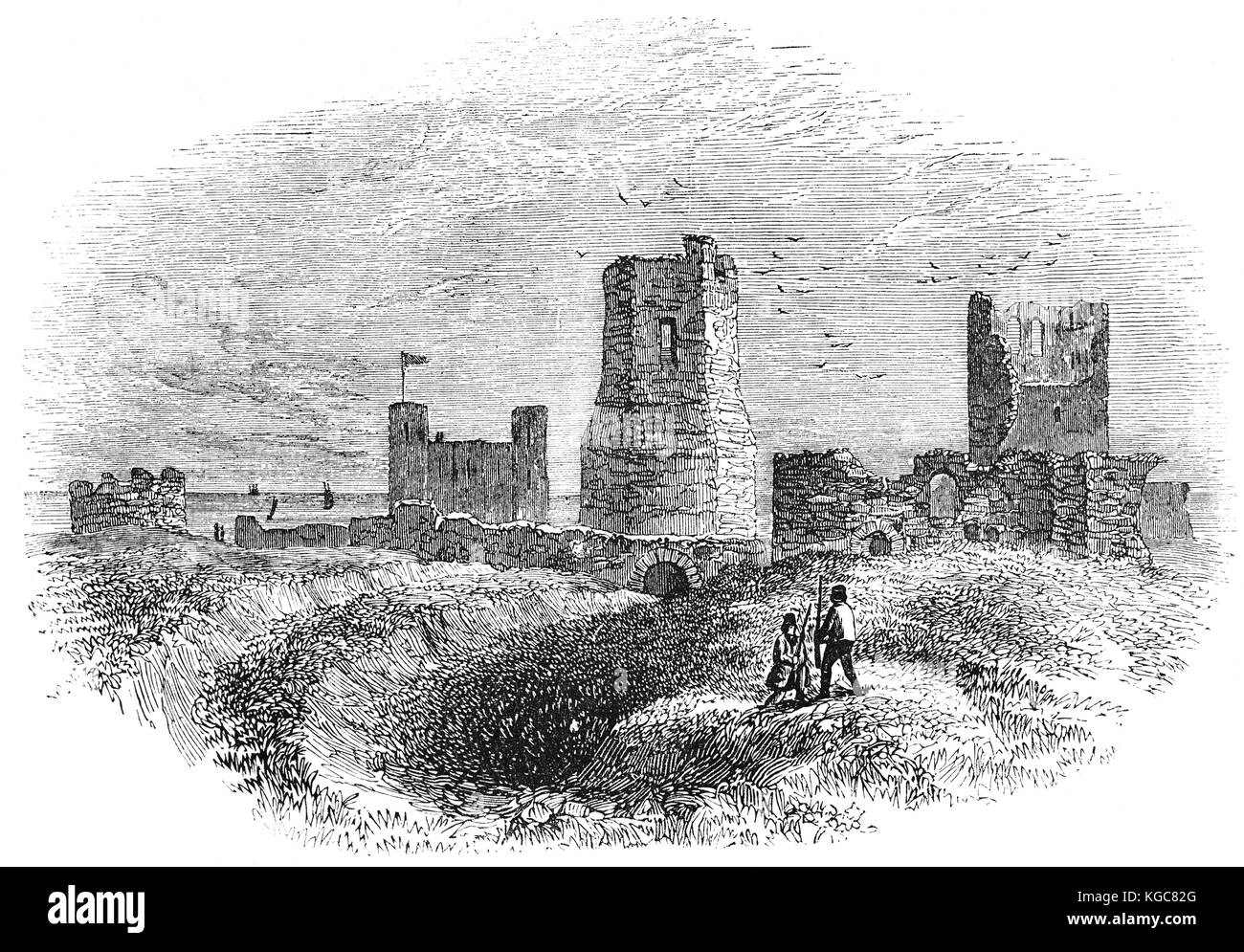 The surviving 80-foot (24 m) Roman lighthouse (or Pharoses), built by ...
