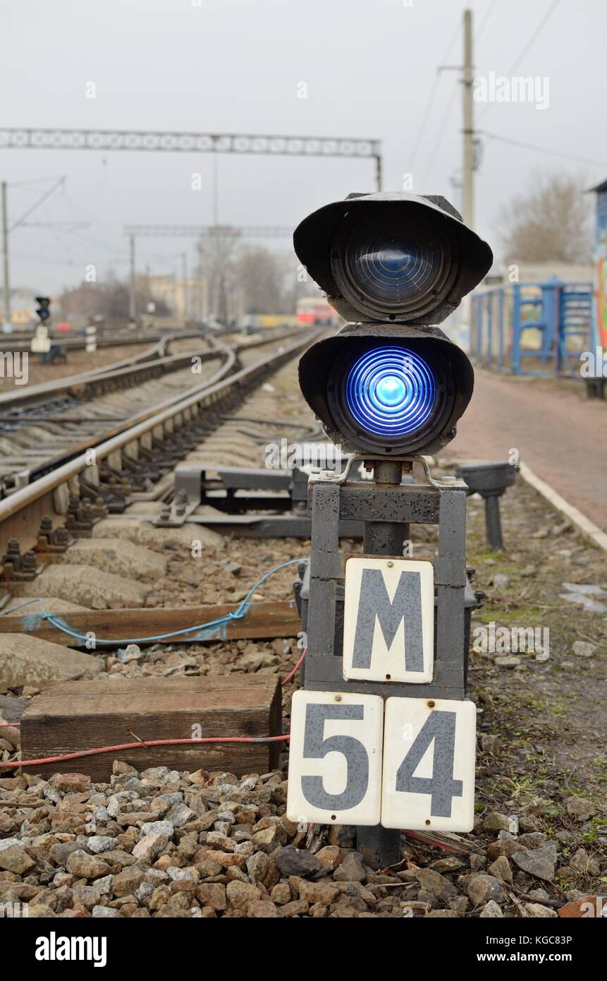 Traffic lights on the railway, regulate the movement of trains.They ...