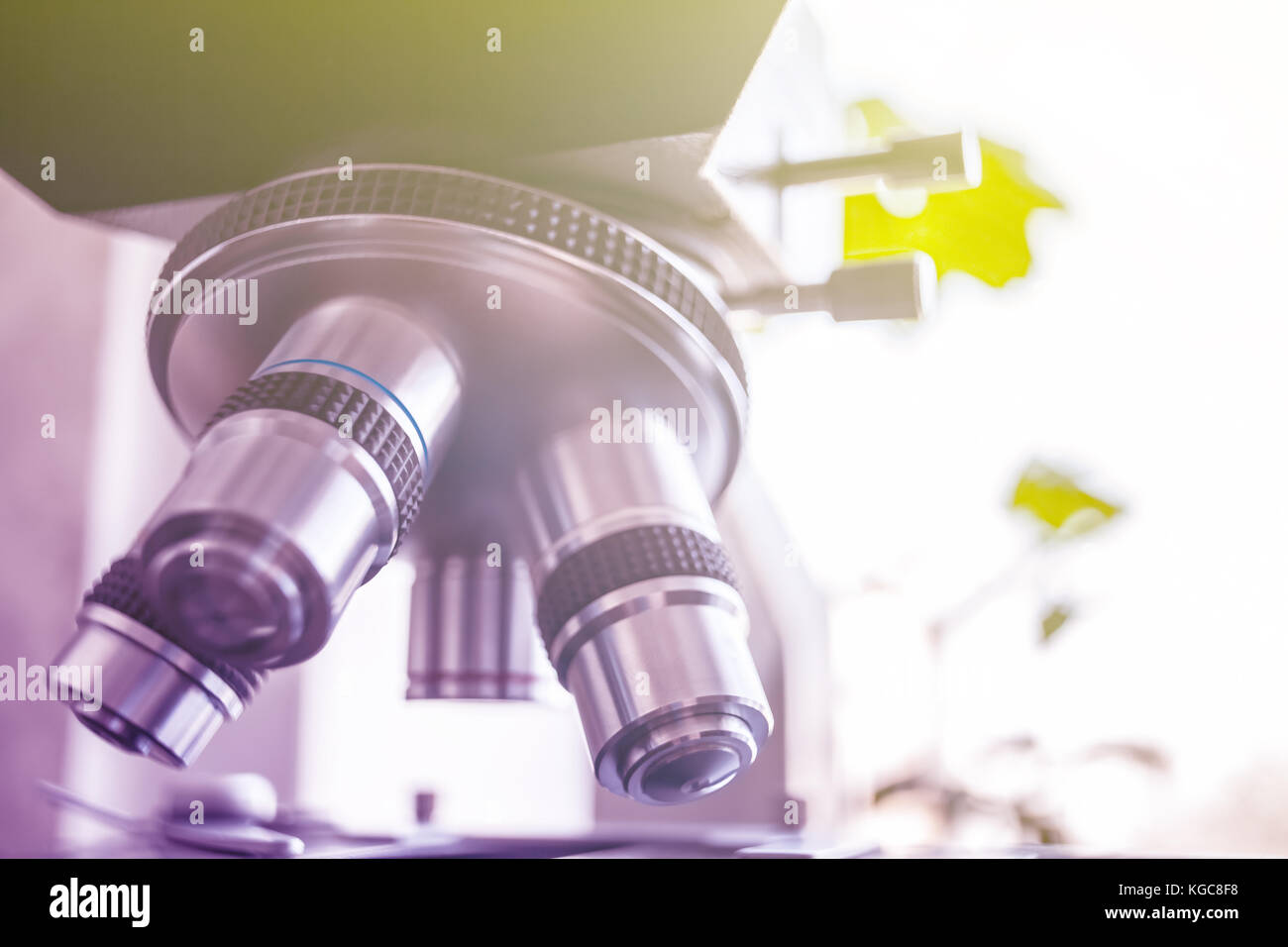 Optical microscope - science and laboratory equipment. For conducting ...