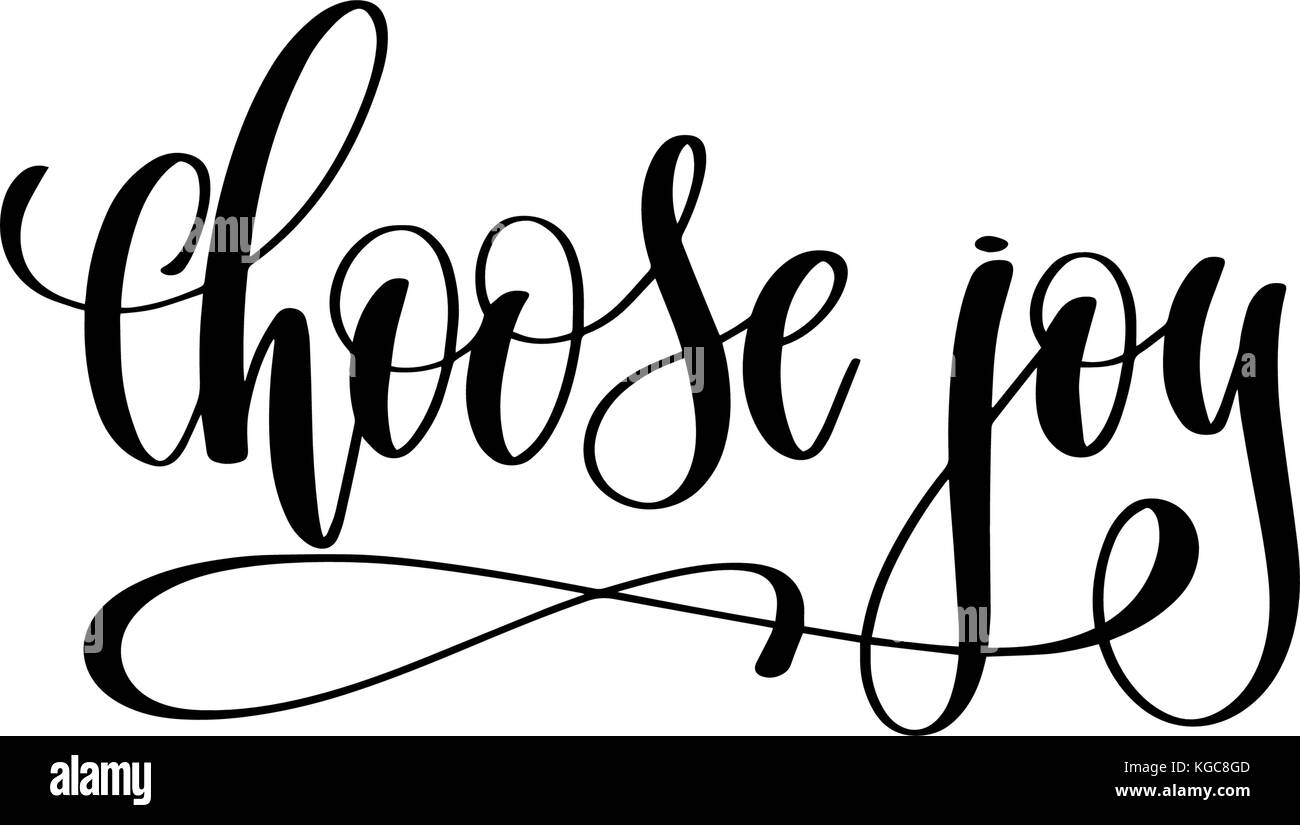 choose joy hand lettering inscription positive quote Stock Vector Image ...