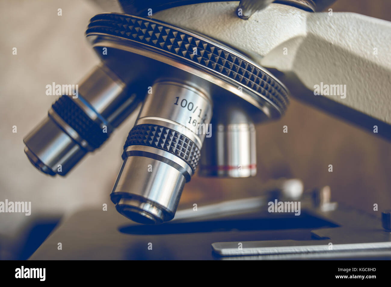 Optical microscope - science and laboratory equipment. For conducting ...