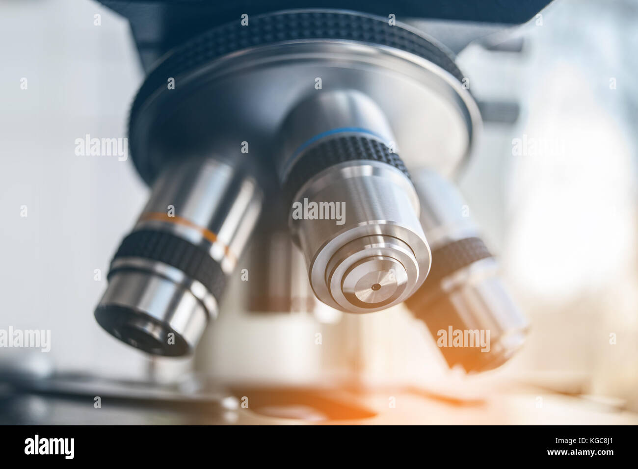Optical microscope - science and laboratory equipment. For conducting ...
