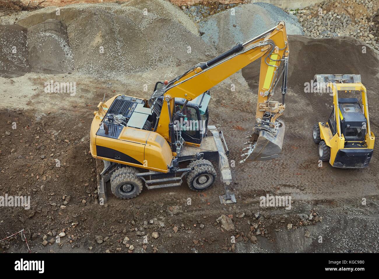 Construction site machinery Stock Photo - Alamy