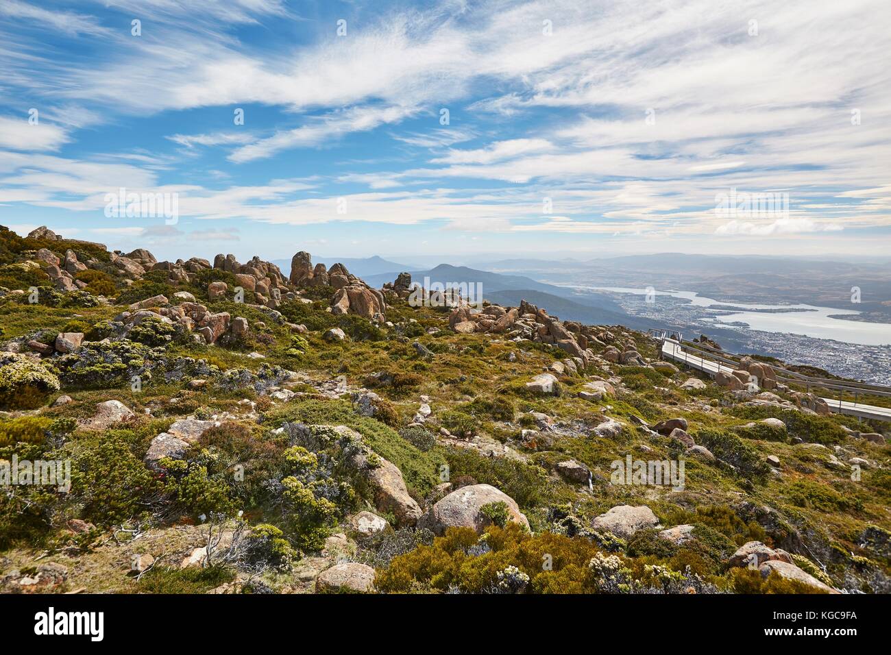 Hobart from above Stock Photo - Alamy