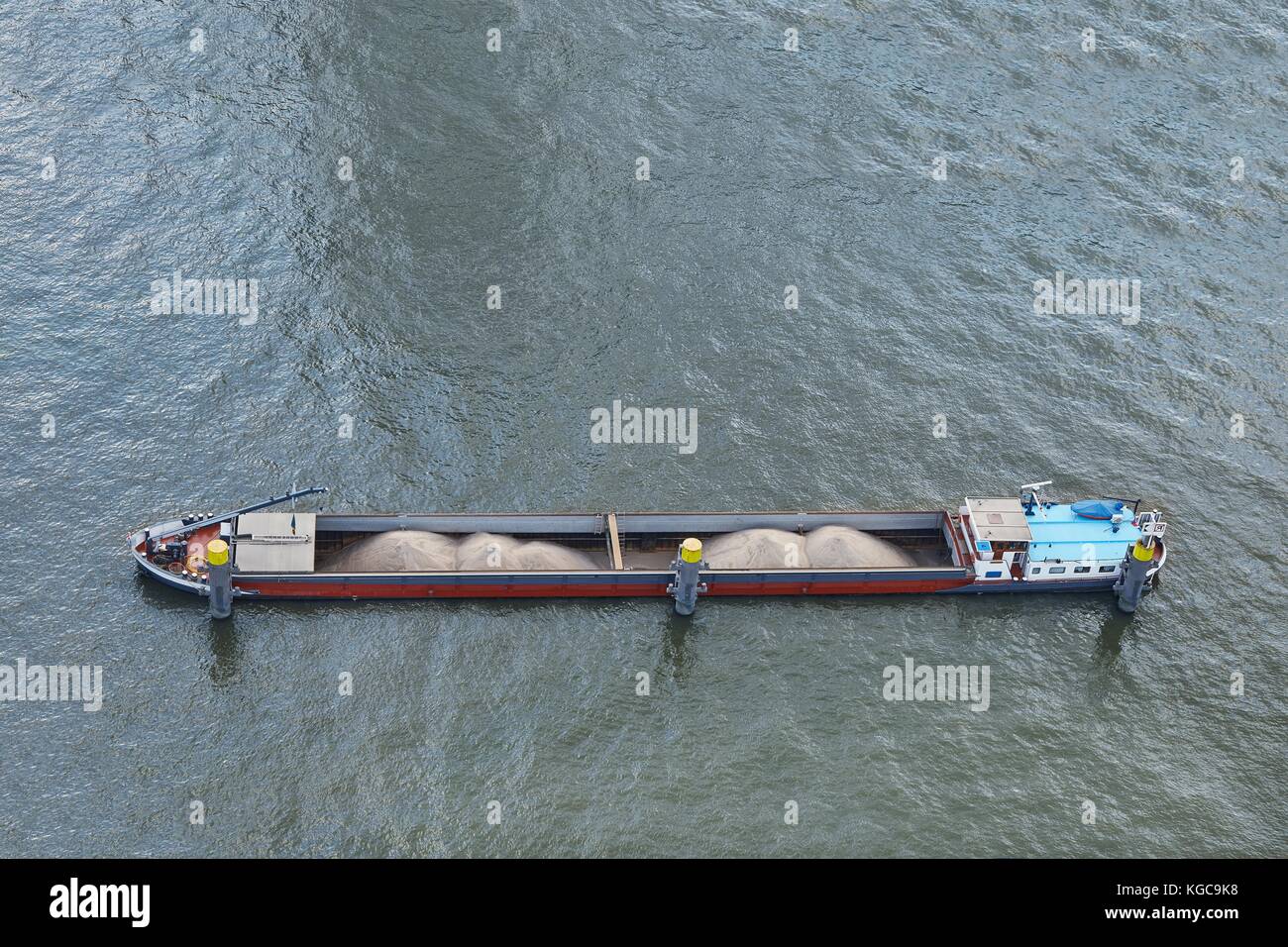 Barge from above Stock Photo - Alamy