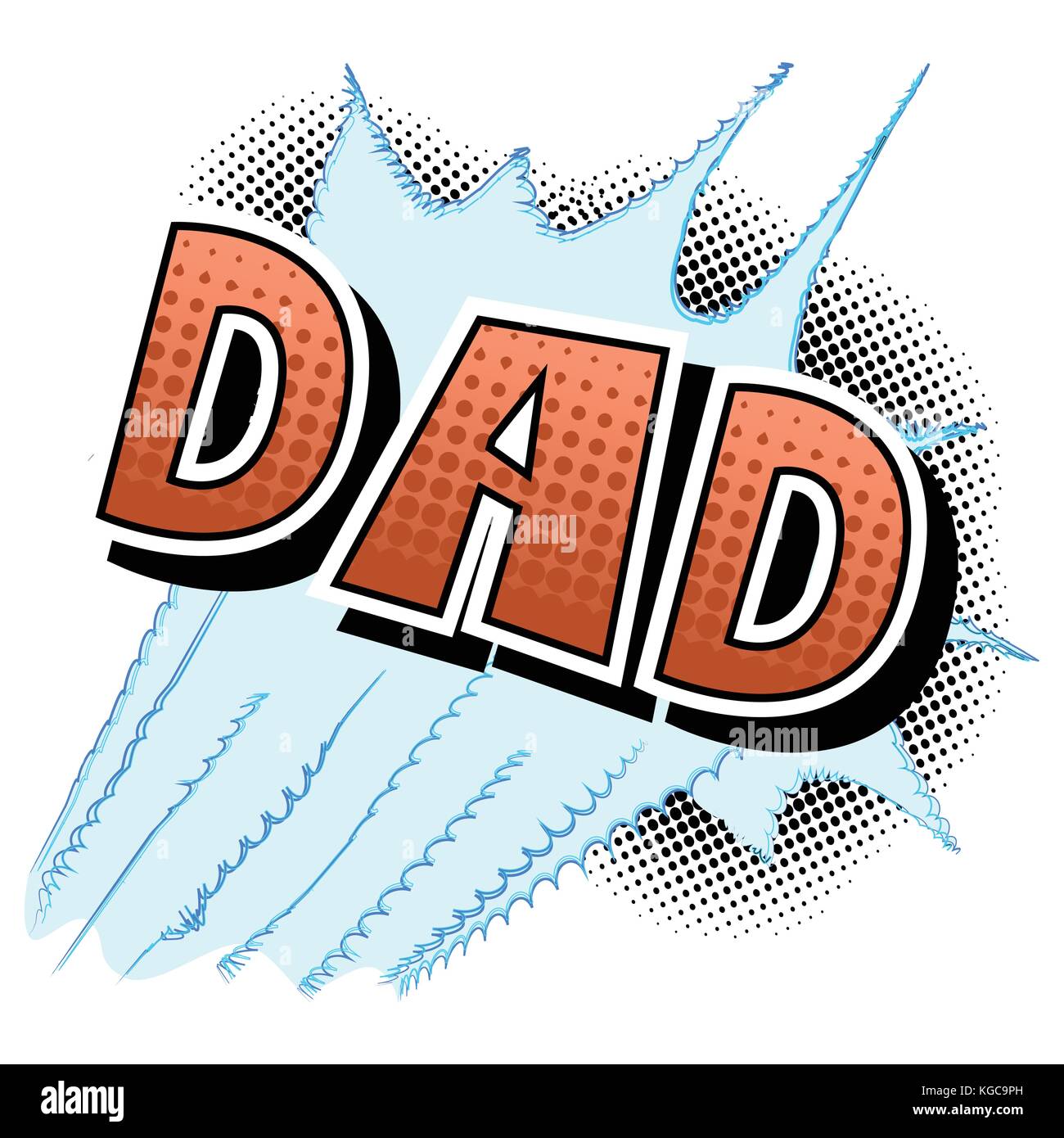 Dad - Comic book style word on abstract background Stock Vector Image ...